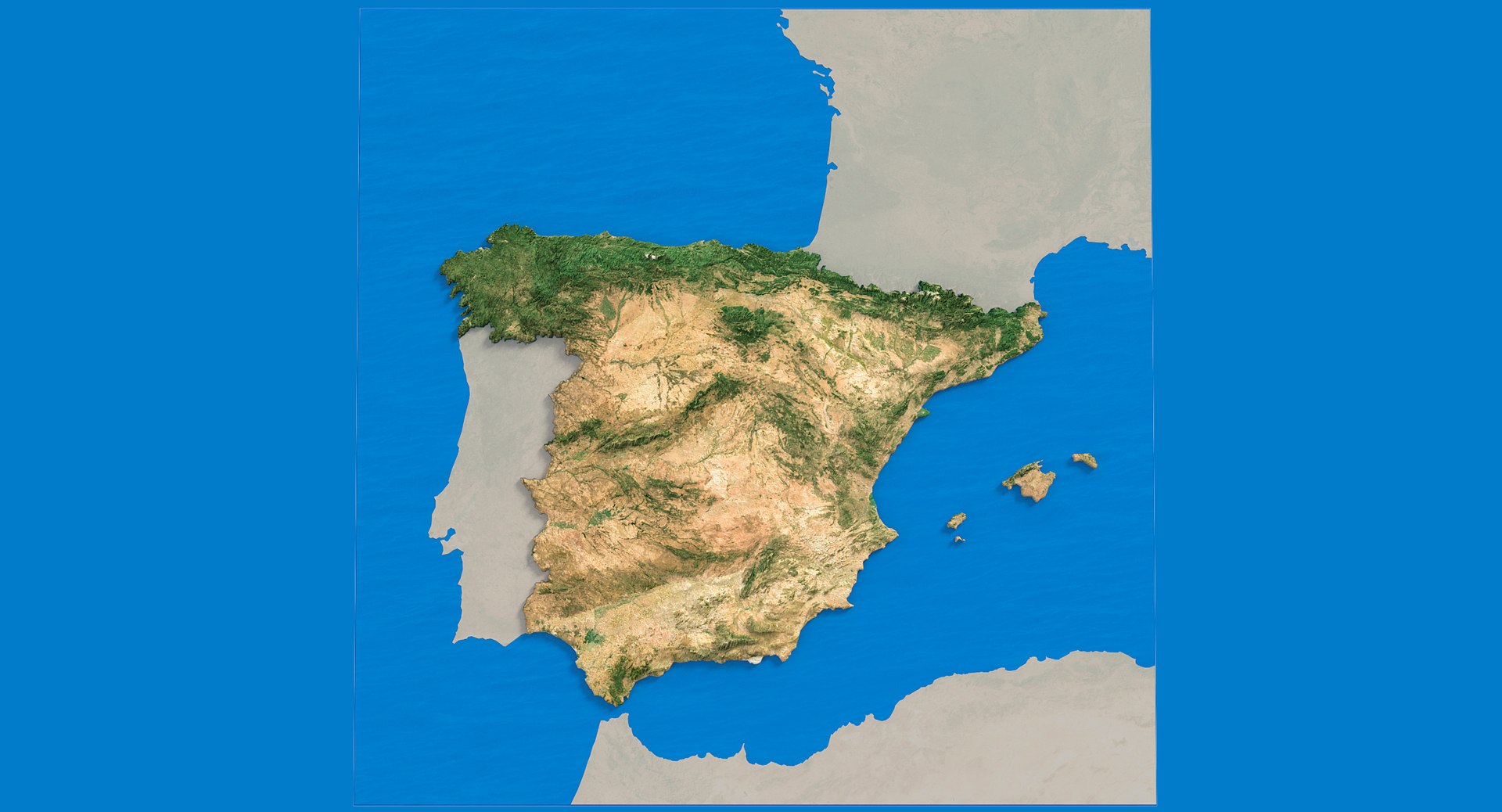 Spain Topographic Map 3D Model - TurboSquid 2334779