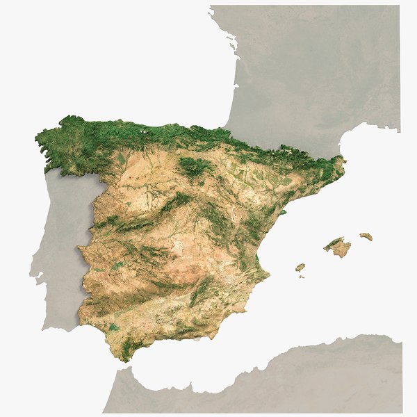 modelo 3d Mapa topográfico de España - TurboSquid 2334779