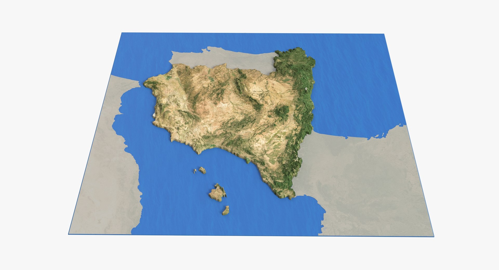 Spain Topographic Map 3D Model - TurboSquid 2334779