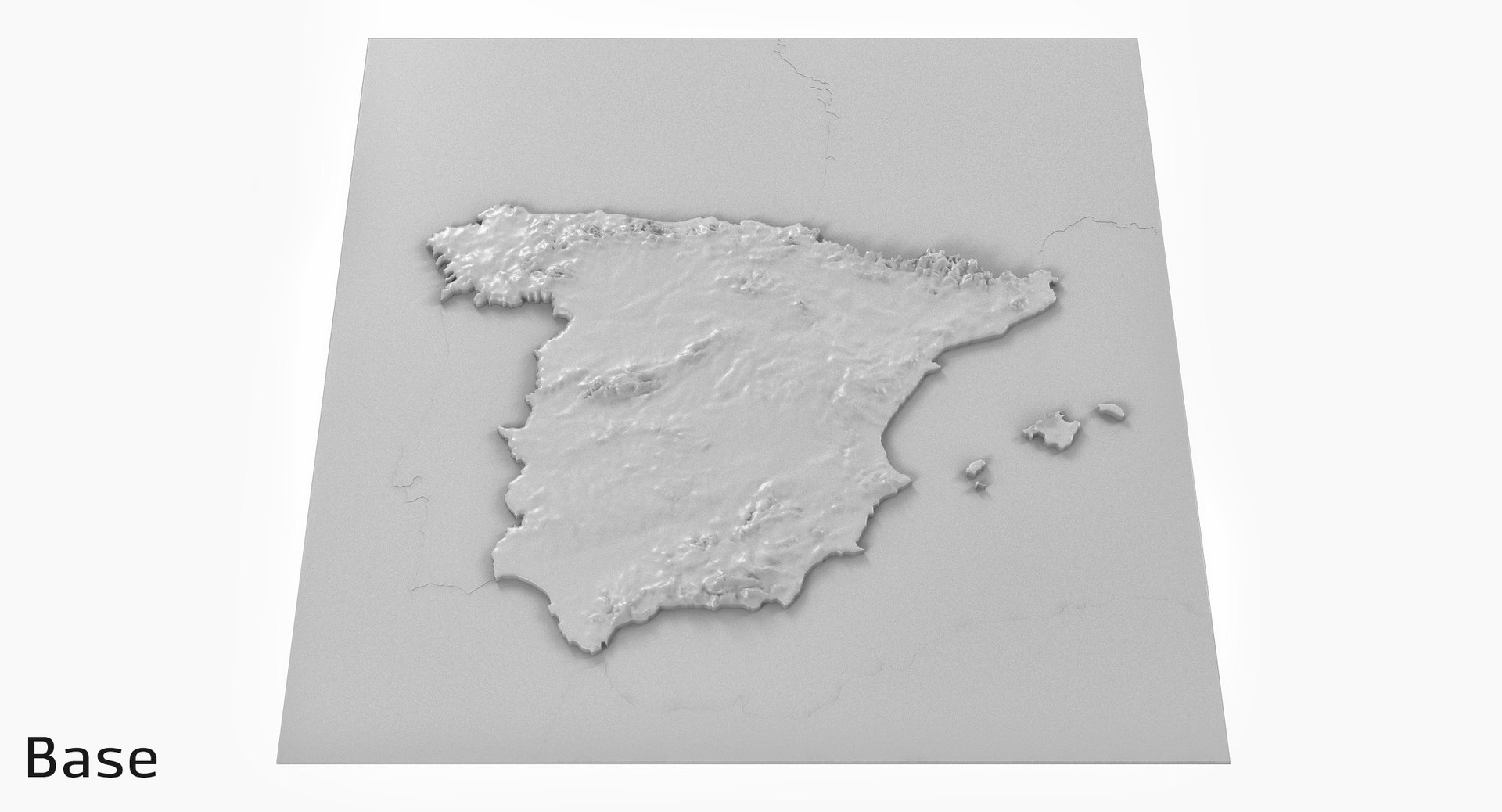 Spain Topographic Map 3D Model - TurboSquid 2334779