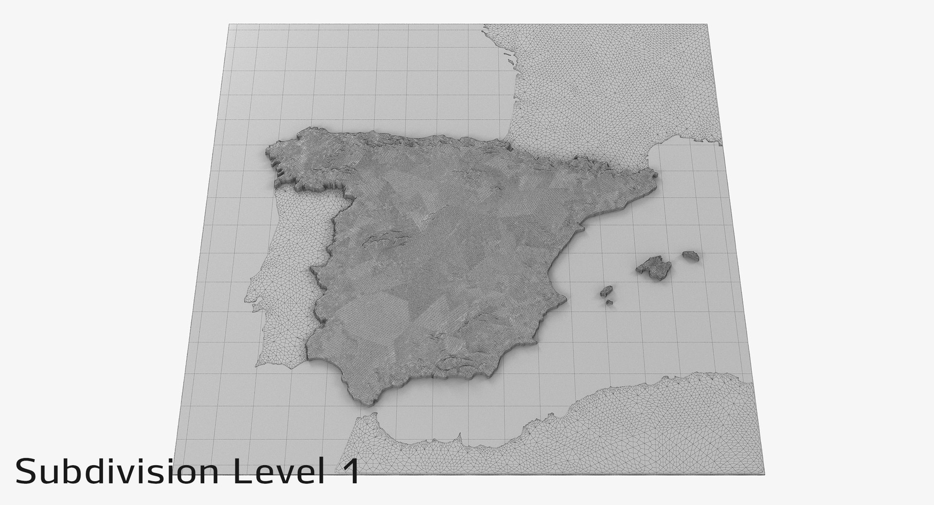 Spain Topographic Map 3D Model - TurboSquid 2334779