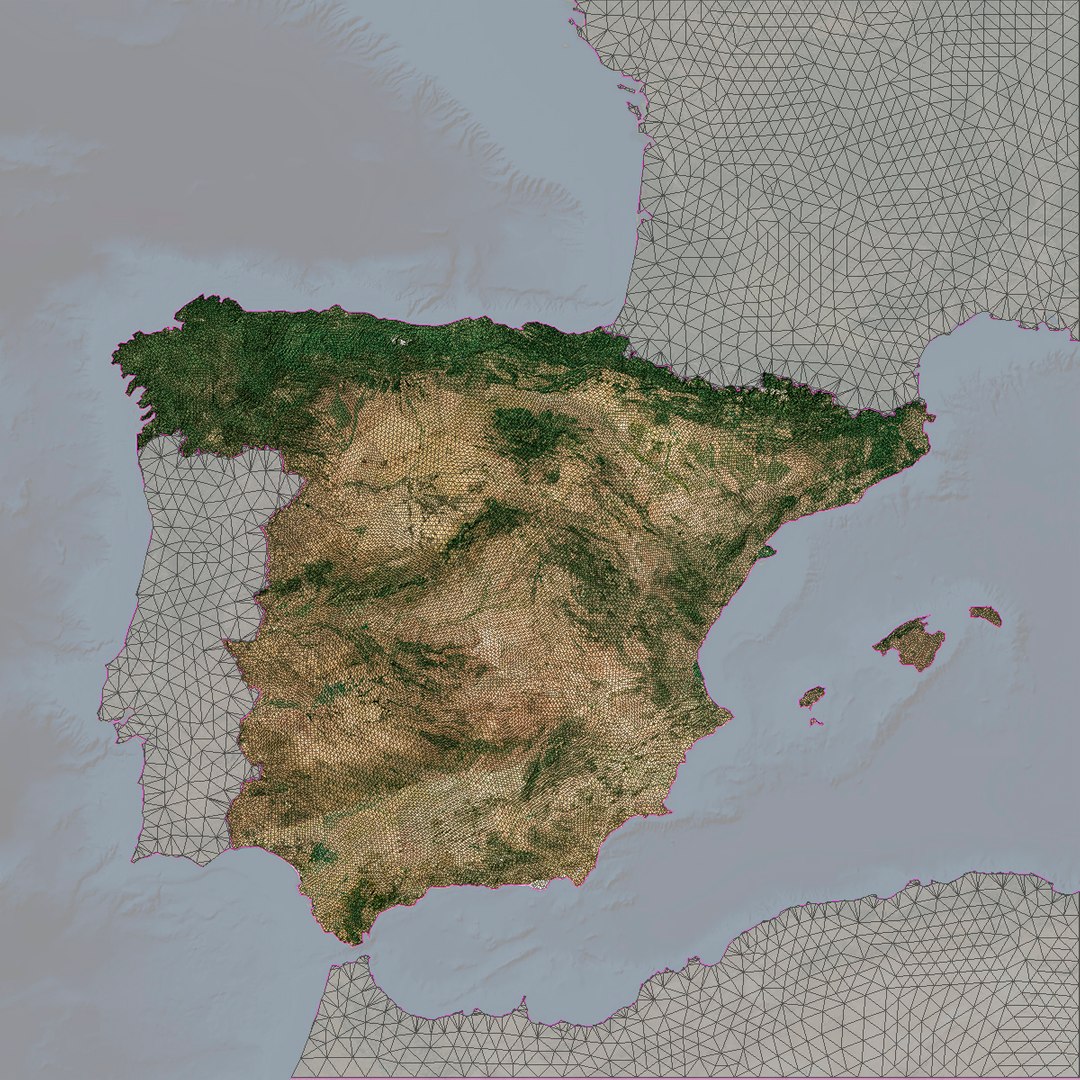 Spain Topographic Map 3D Model - TurboSquid 2334779