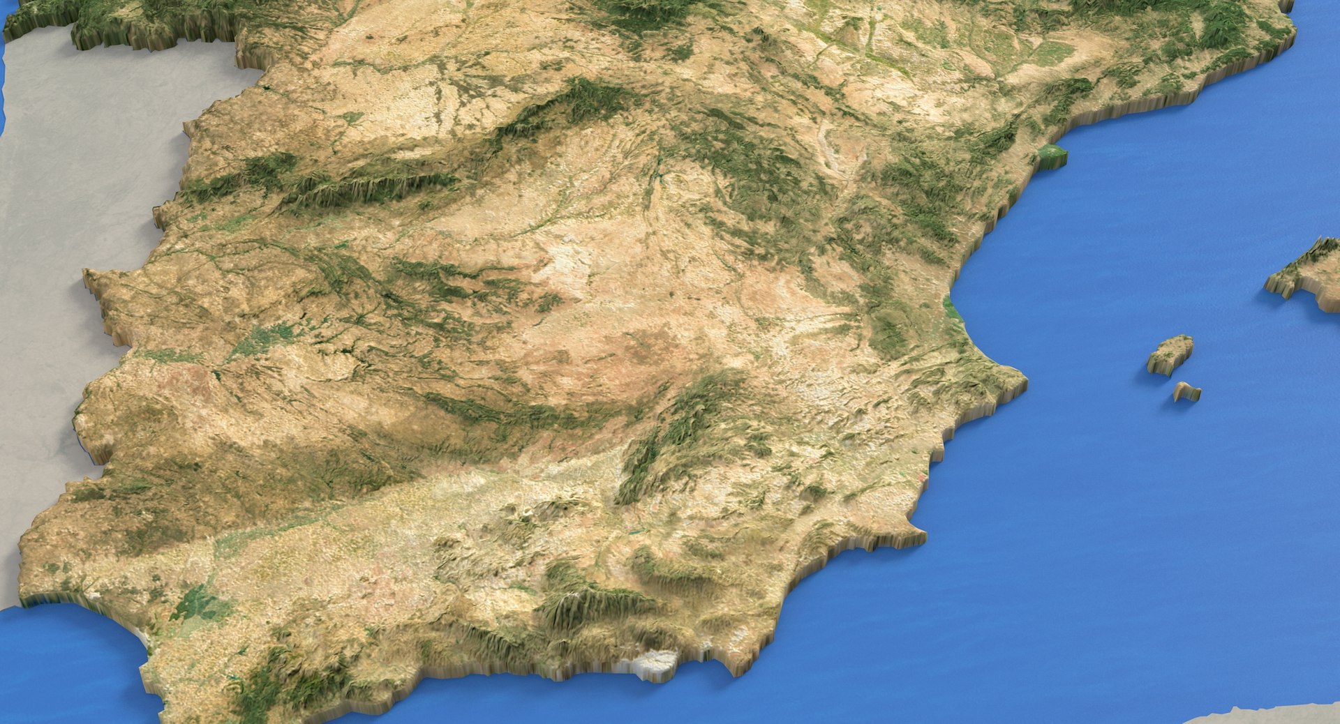 Spain Topographic Map 3D Model - TurboSquid 2334779
