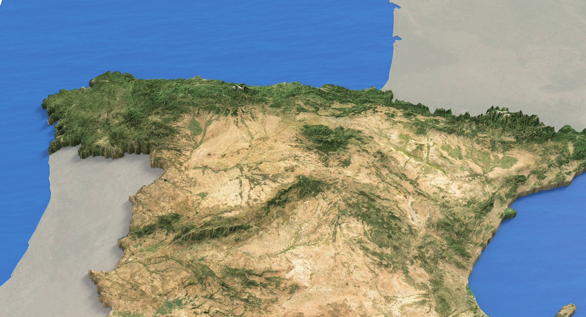 Spain Topographic Map 3D Model - TurboSquid 2334779