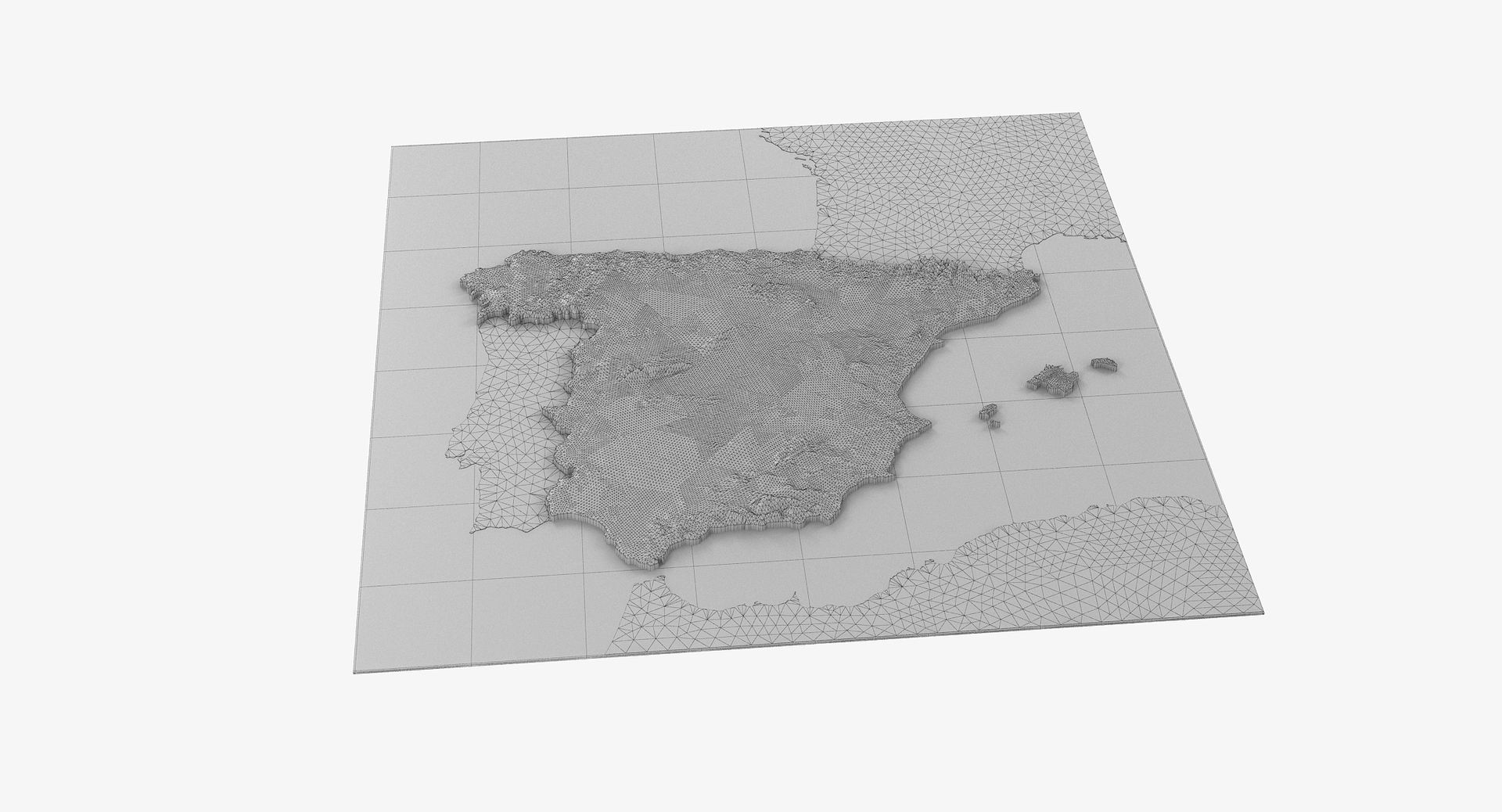 Spain Topographic Map 3D Model - TurboSquid 2334779