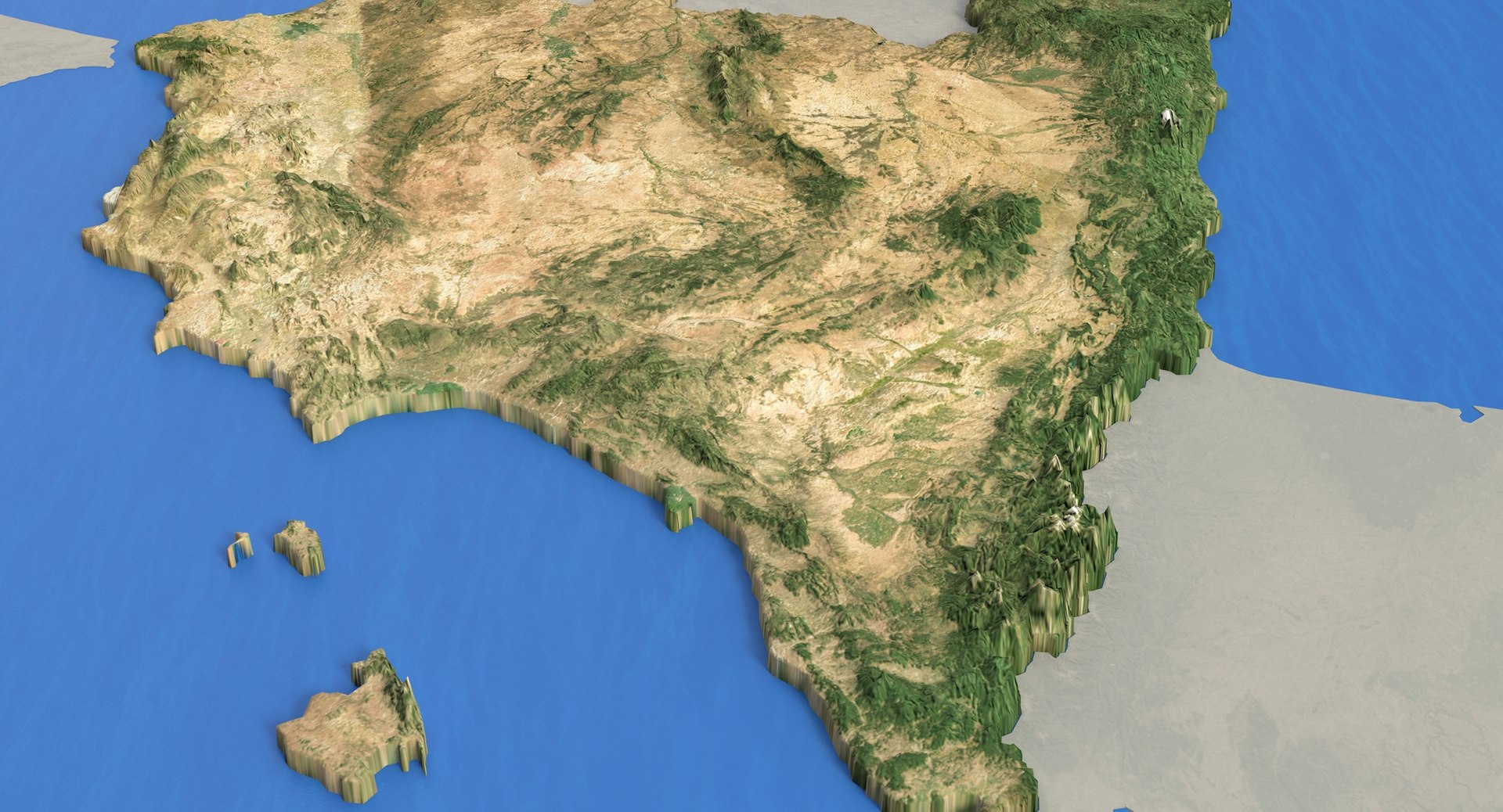 Spain Topographic Map 3D Model - TurboSquid 2334779