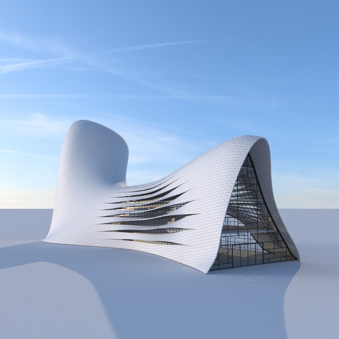 Futuristic Building 3D Model - TurboSquid 1185425