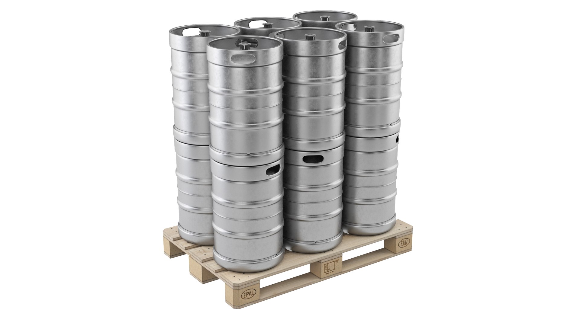3D Beer Kegs On A Pallet - TurboSquid 2015638