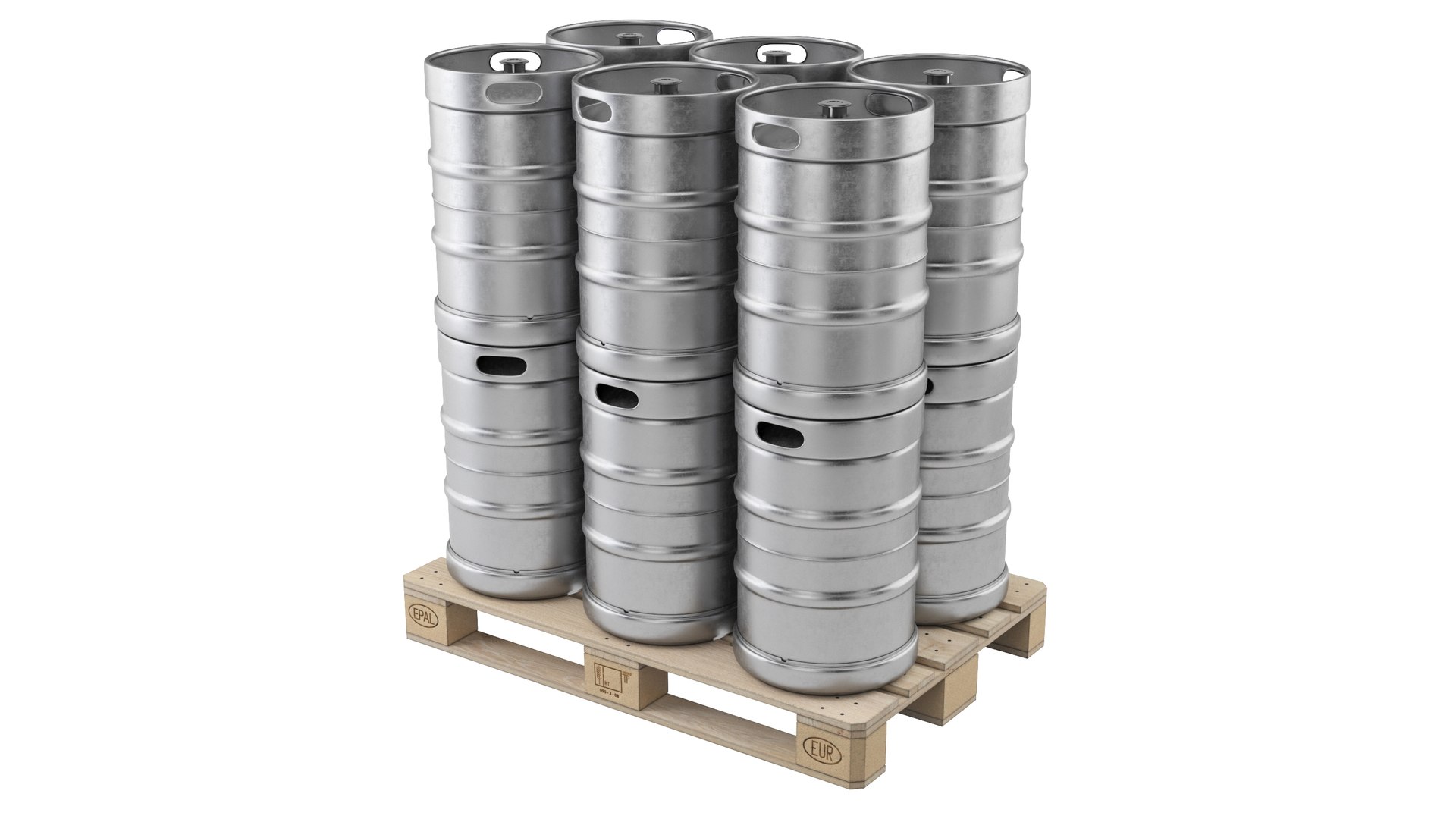 3D Beer Kegs On A Pallet - TurboSquid 2015638