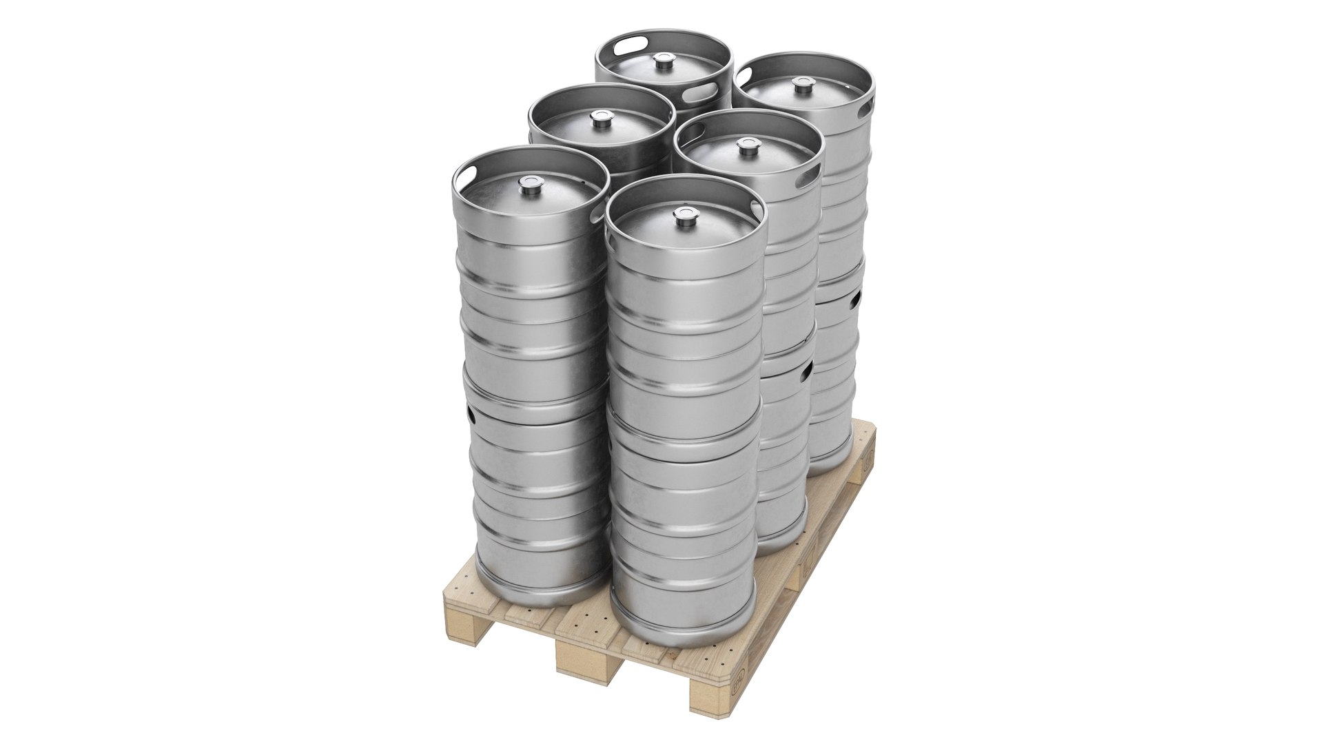 3D Beer Kegs On A Pallet - TurboSquid 2015638
