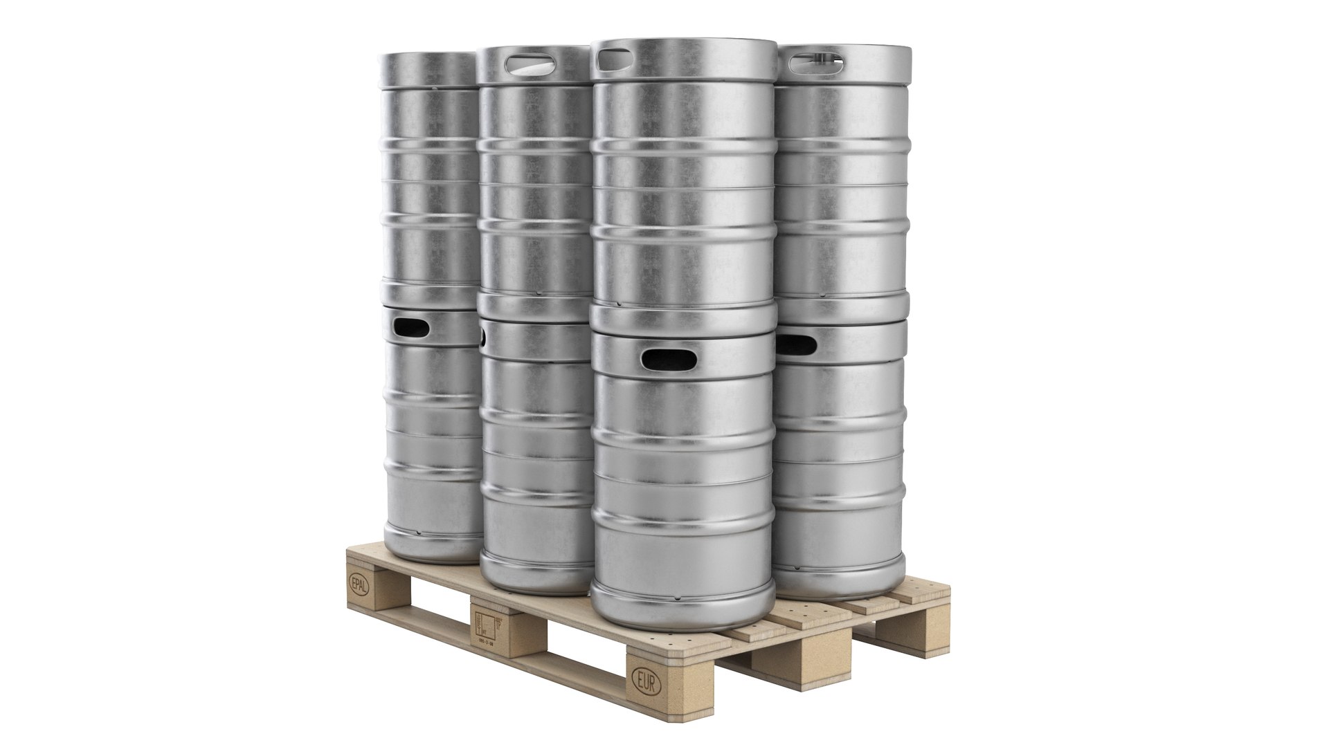 3D Beer Kegs On A Pallet - TurboSquid 2015638