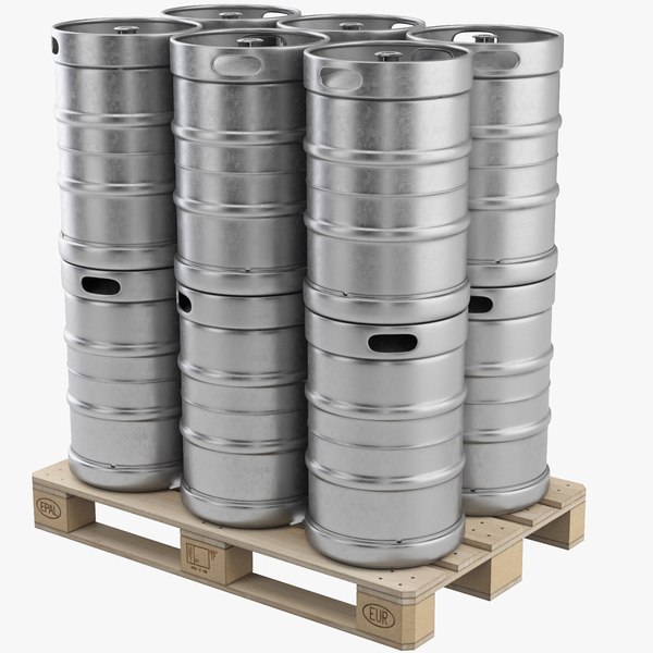 3D Beer Kegs On A Pallet - TurboSquid 2015638