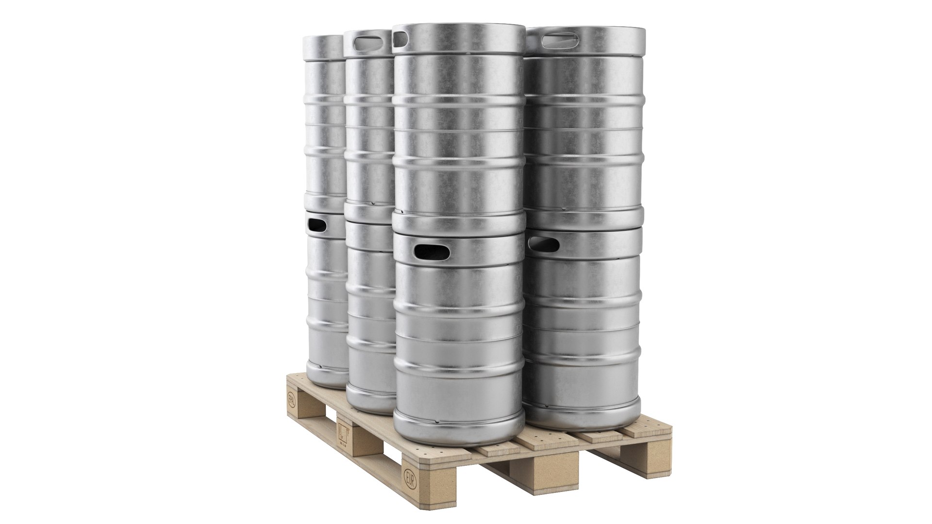 3D Beer Kegs On A Pallet - TurboSquid 2015638