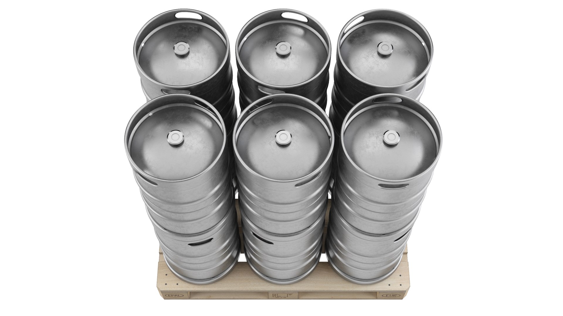 3D Beer Kegs On A Pallet - TurboSquid 2015638