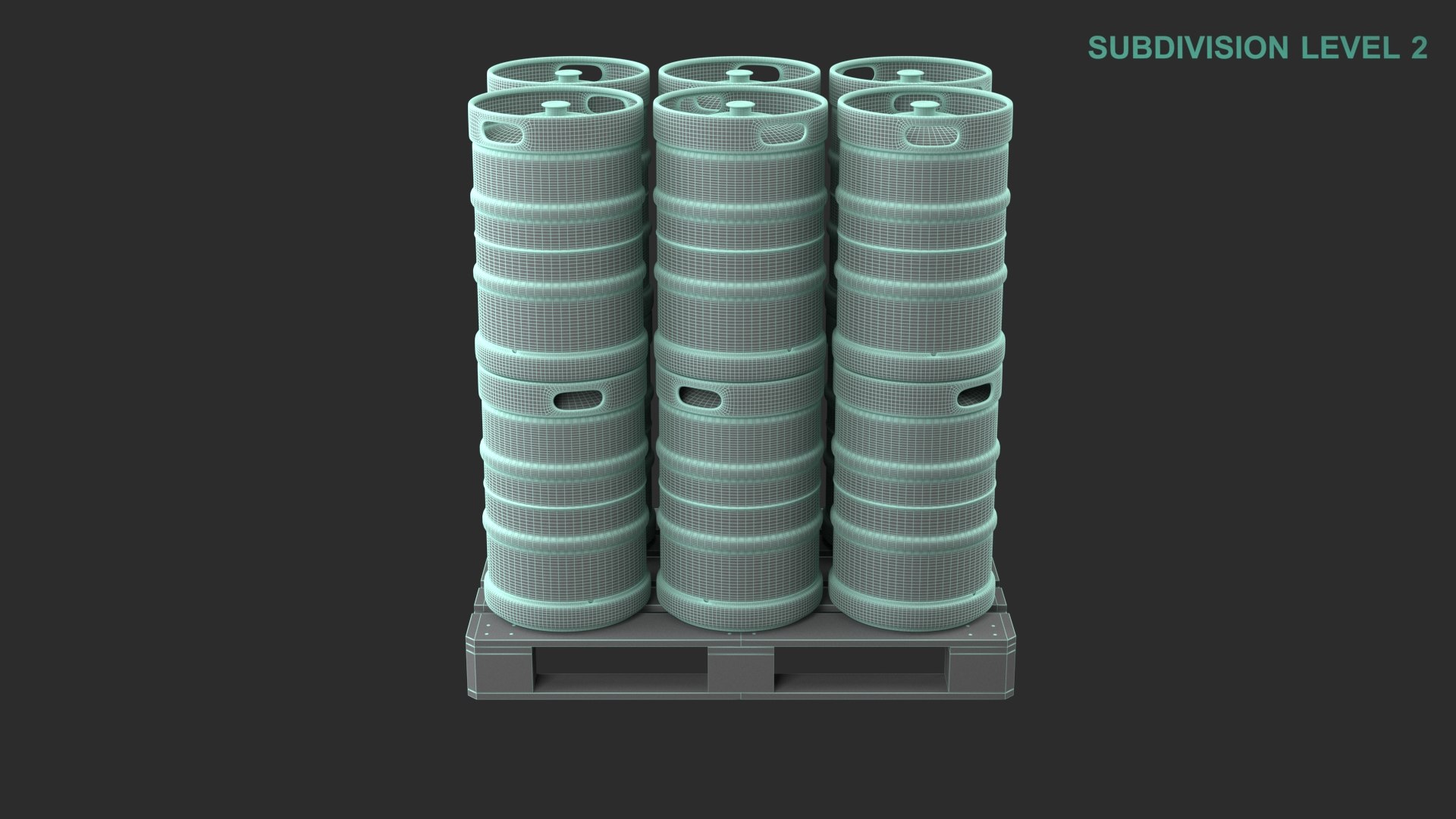3D Beer Kegs On A Pallet - TurboSquid 2015638