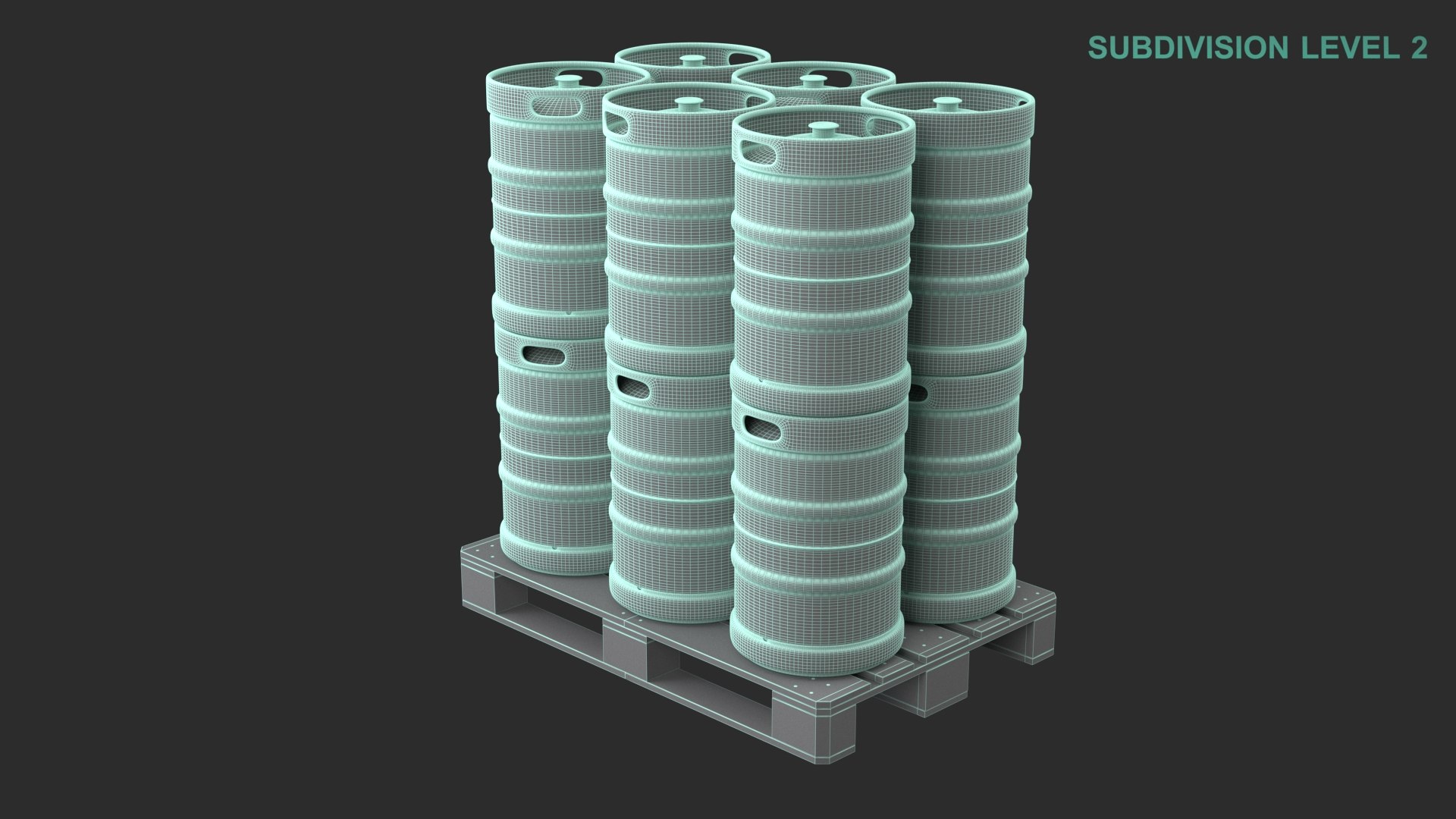 3D Beer Kegs On A Pallet - TurboSquid 2015638