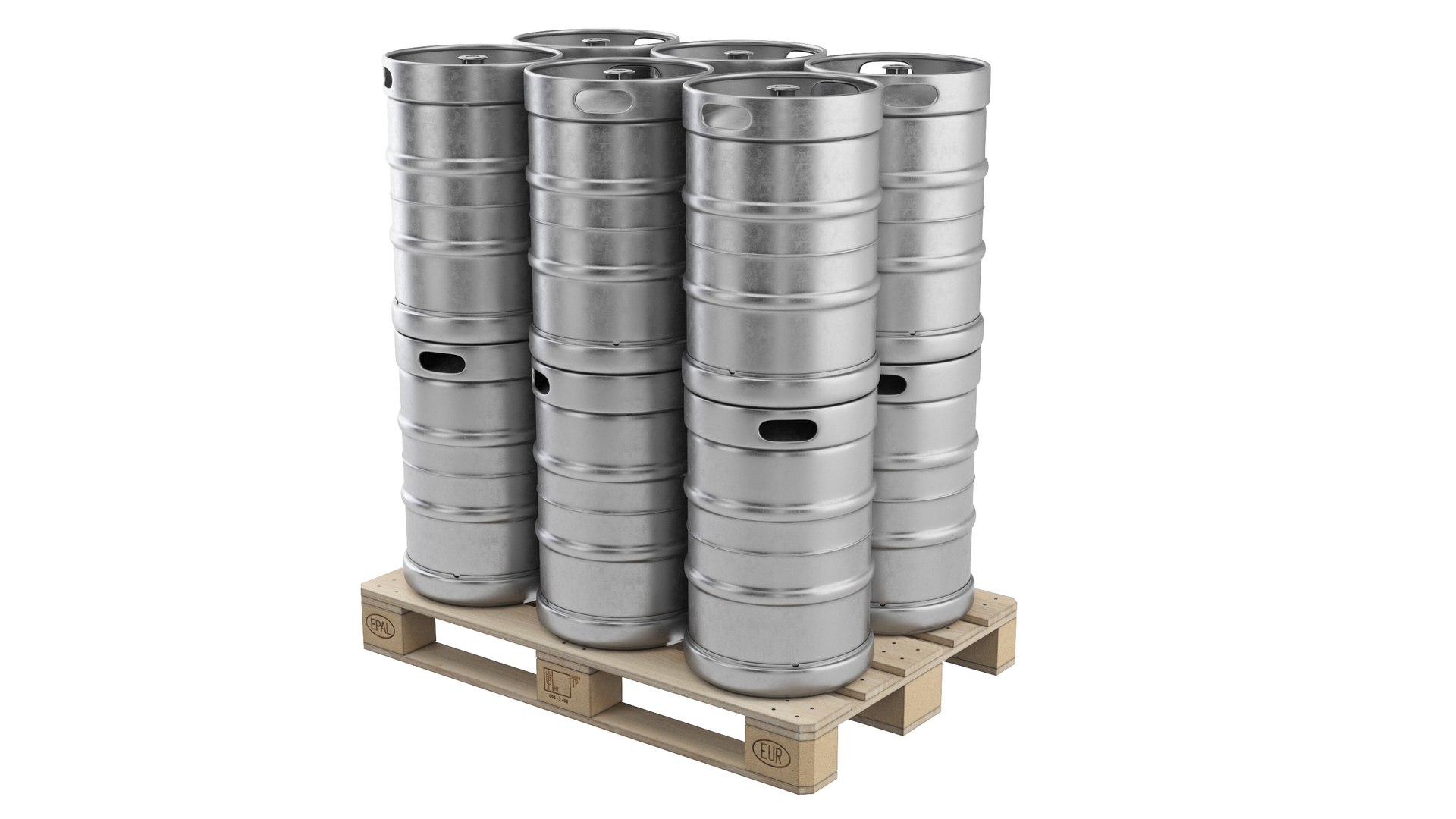 3D Beer Kegs On A Pallet - TurboSquid 2015638