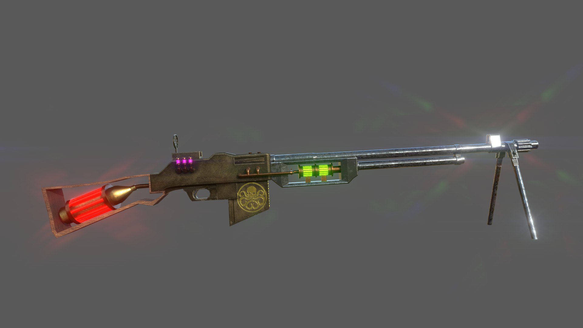 Steampunk Browning Automatic Rifle 3D - TurboSquid 1603868