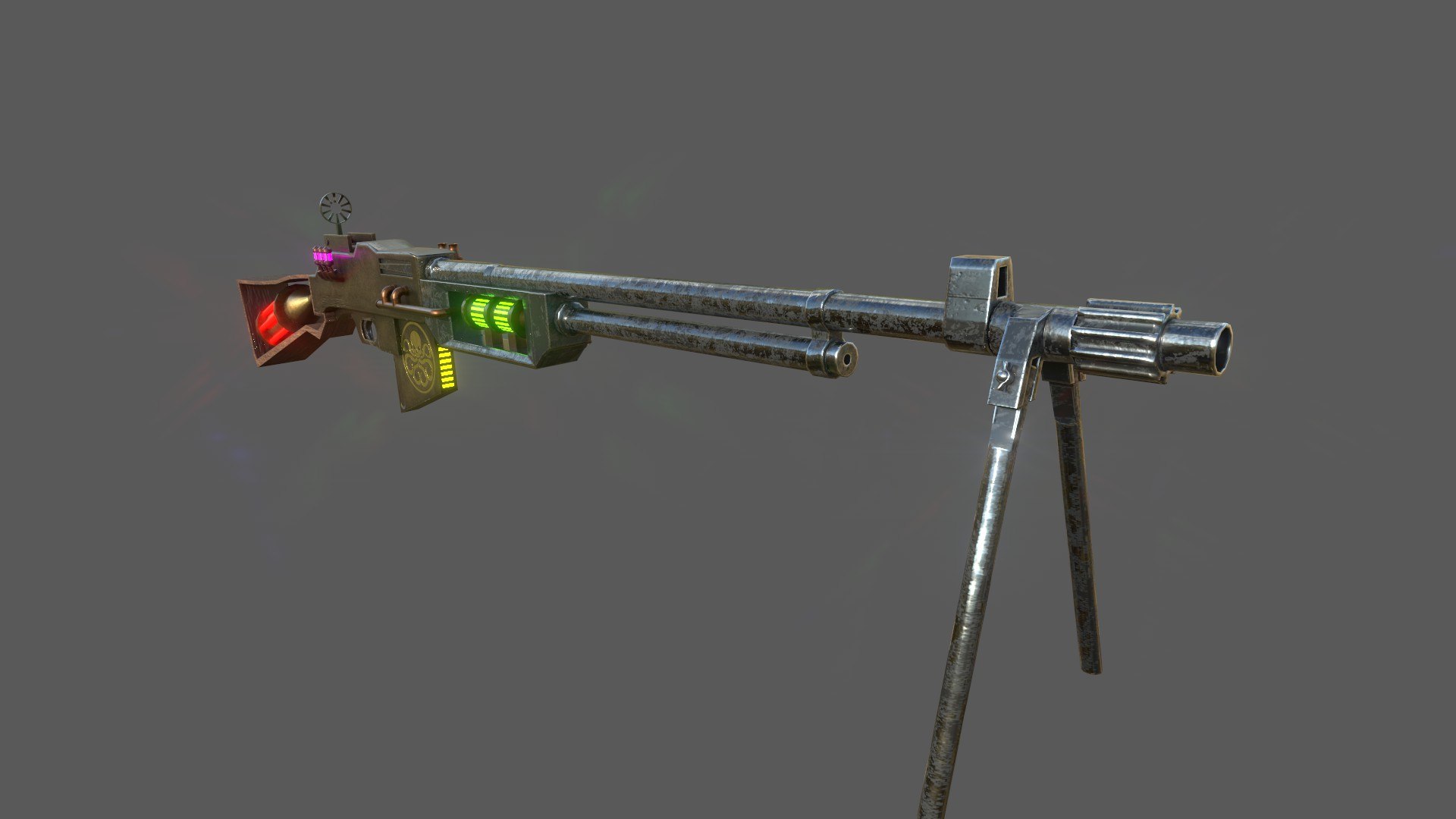 Steampunk Browning Automatic Rifle 3D - TurboSquid 1603868