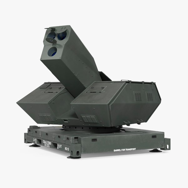 modelo 3d Sistema de defensa aérea láser Skynex con aparejo verde ...