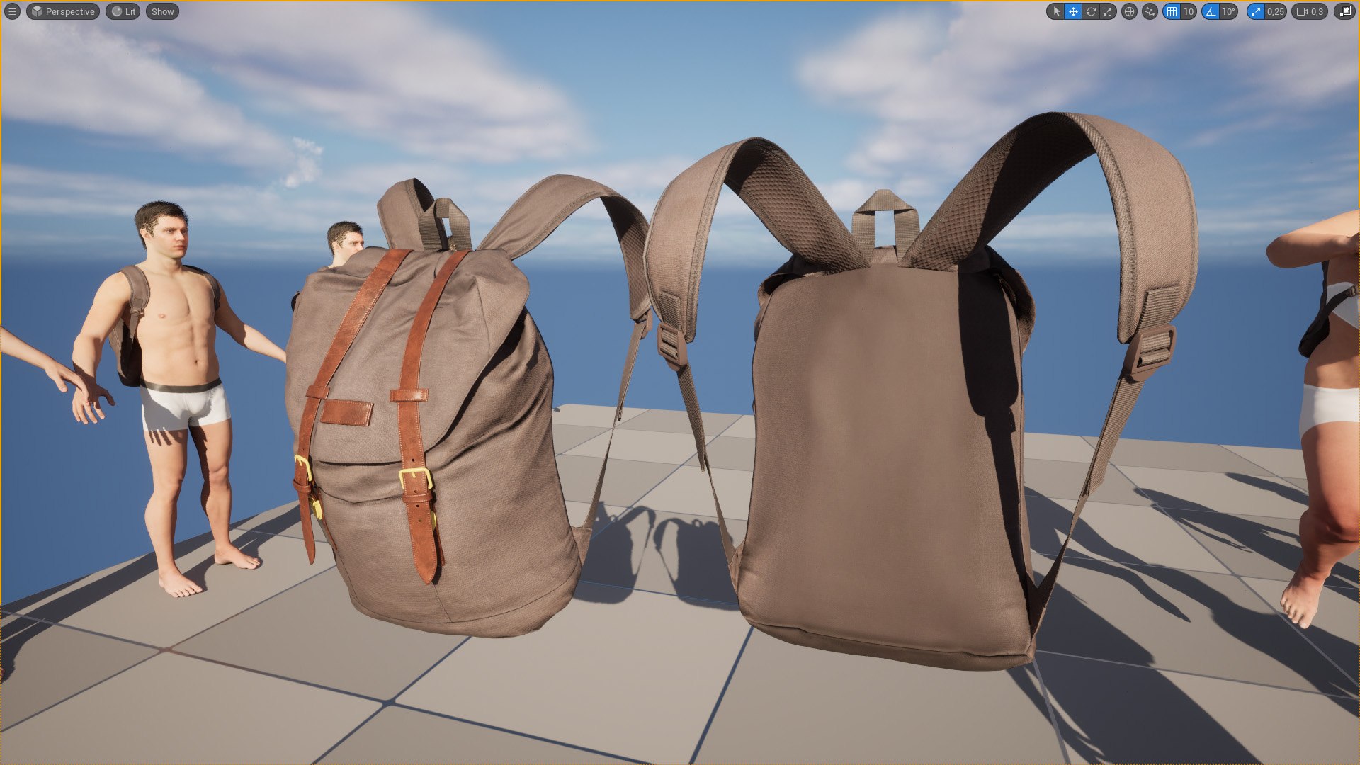 Backpack 56 - All MH Bodies UE5 Skeletons - Rigged 3D Model ...