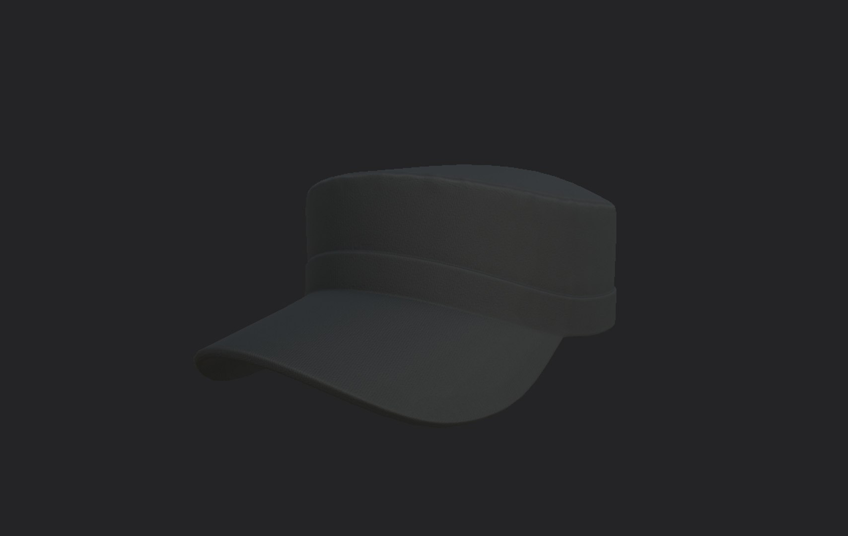 3D Model Black Patrol Cap - TurboSquid 1624951