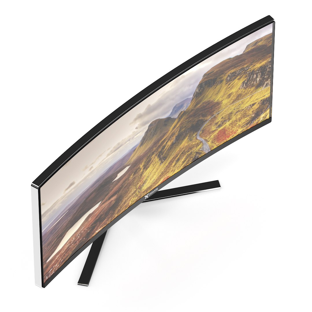 3d panoramic computer monitor model