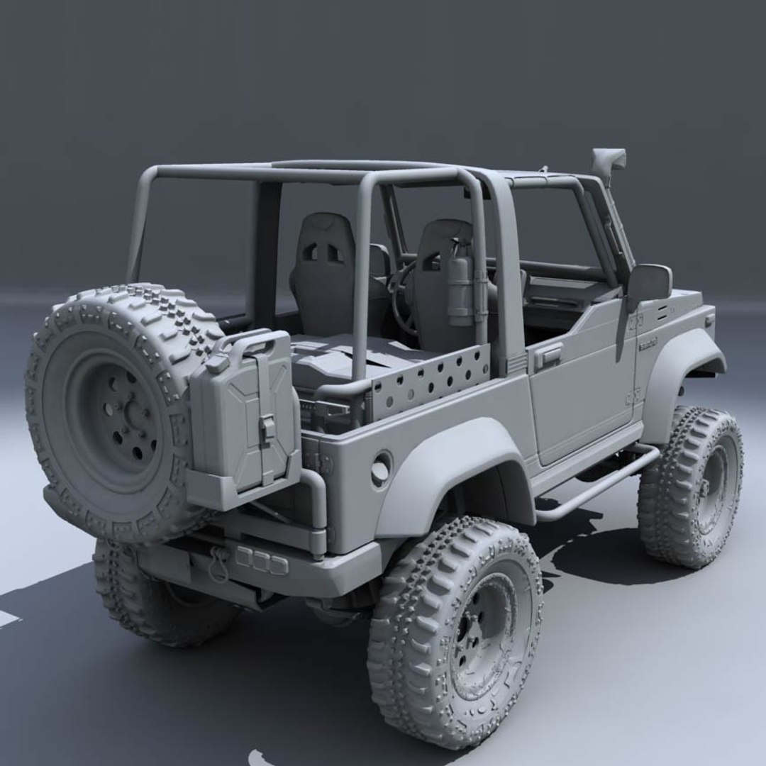 suzuki samurai car tuning 3d model