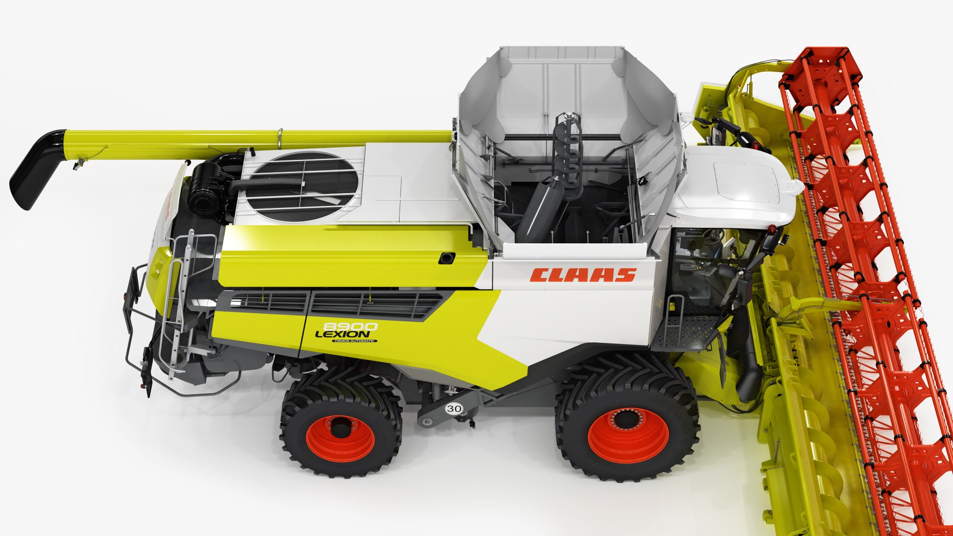 3D CLAAS LEXION 8900 Wheeled Combine Harvester - TurboSquid 2024753