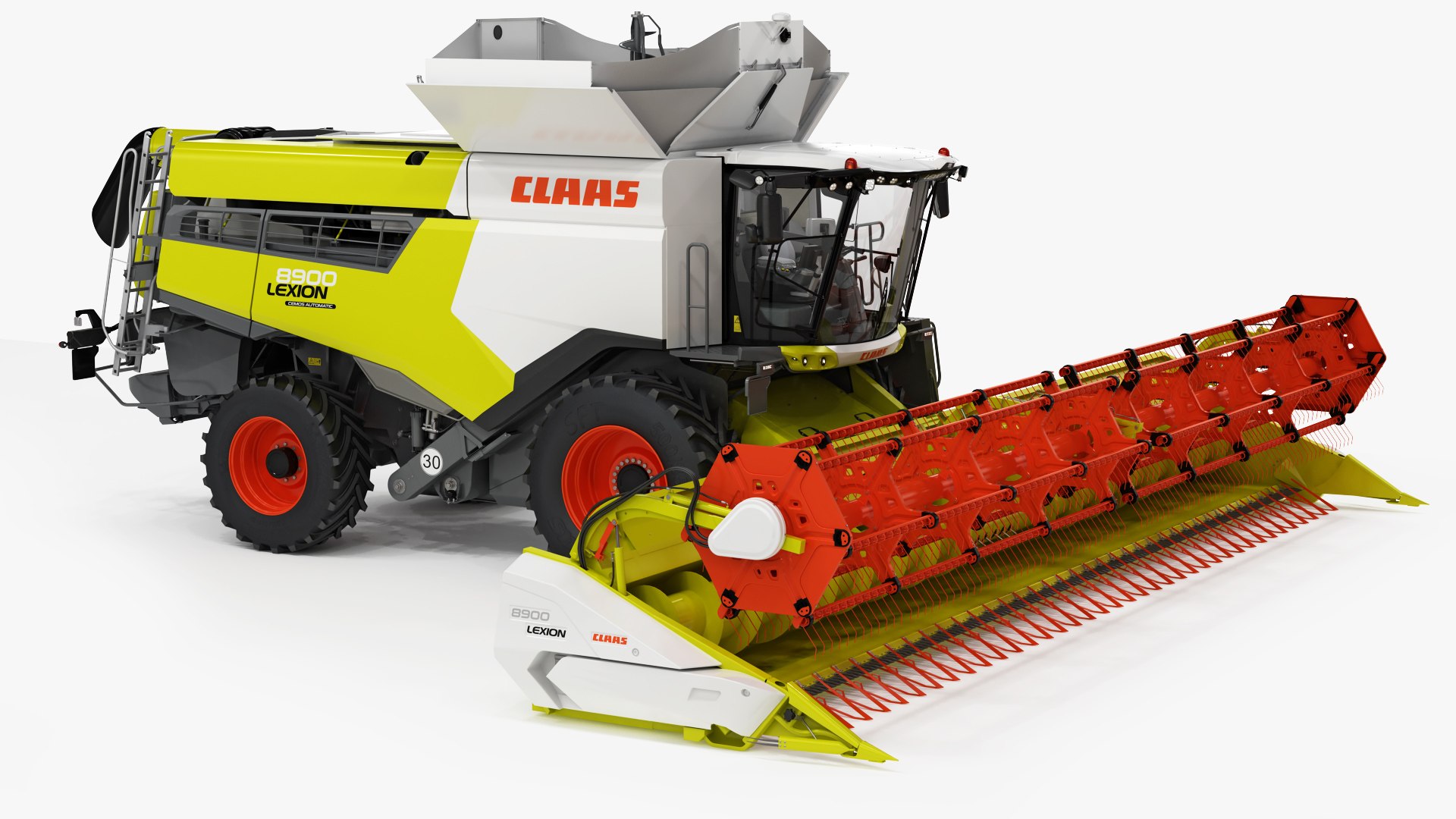3D CLAAS LEXION 8900 Wheeled Combine Harvester - TurboSquid 2024753