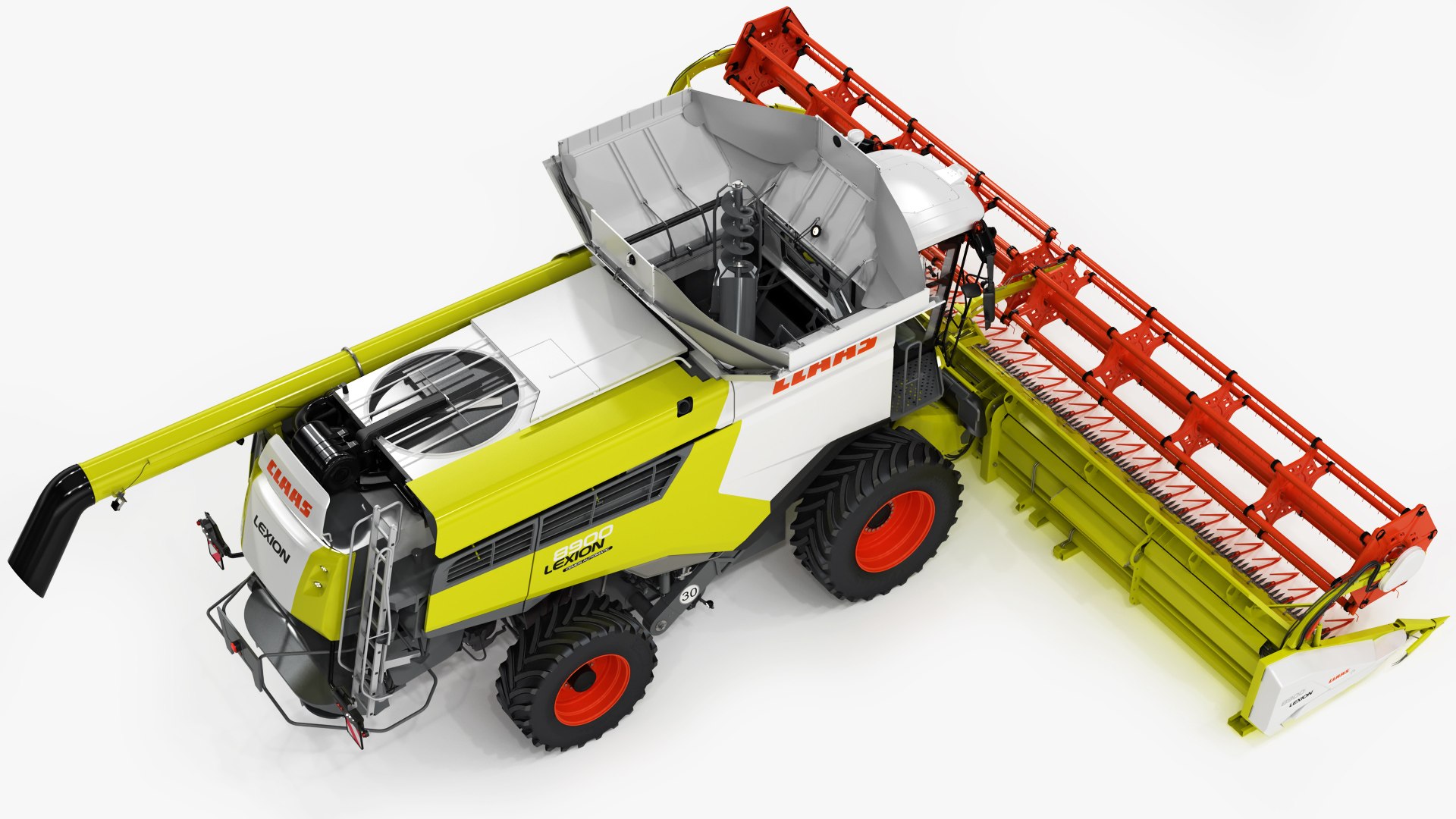 3D CLAAS LEXION 8900 Wheeled Combine Harvester - TurboSquid 2024753