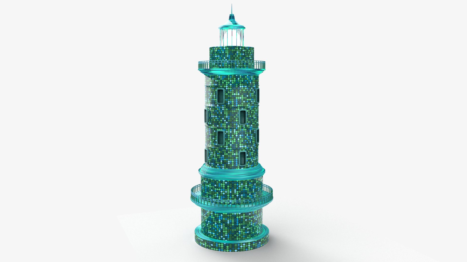 3D Colorful Lighthouse - TurboSquid 2071398