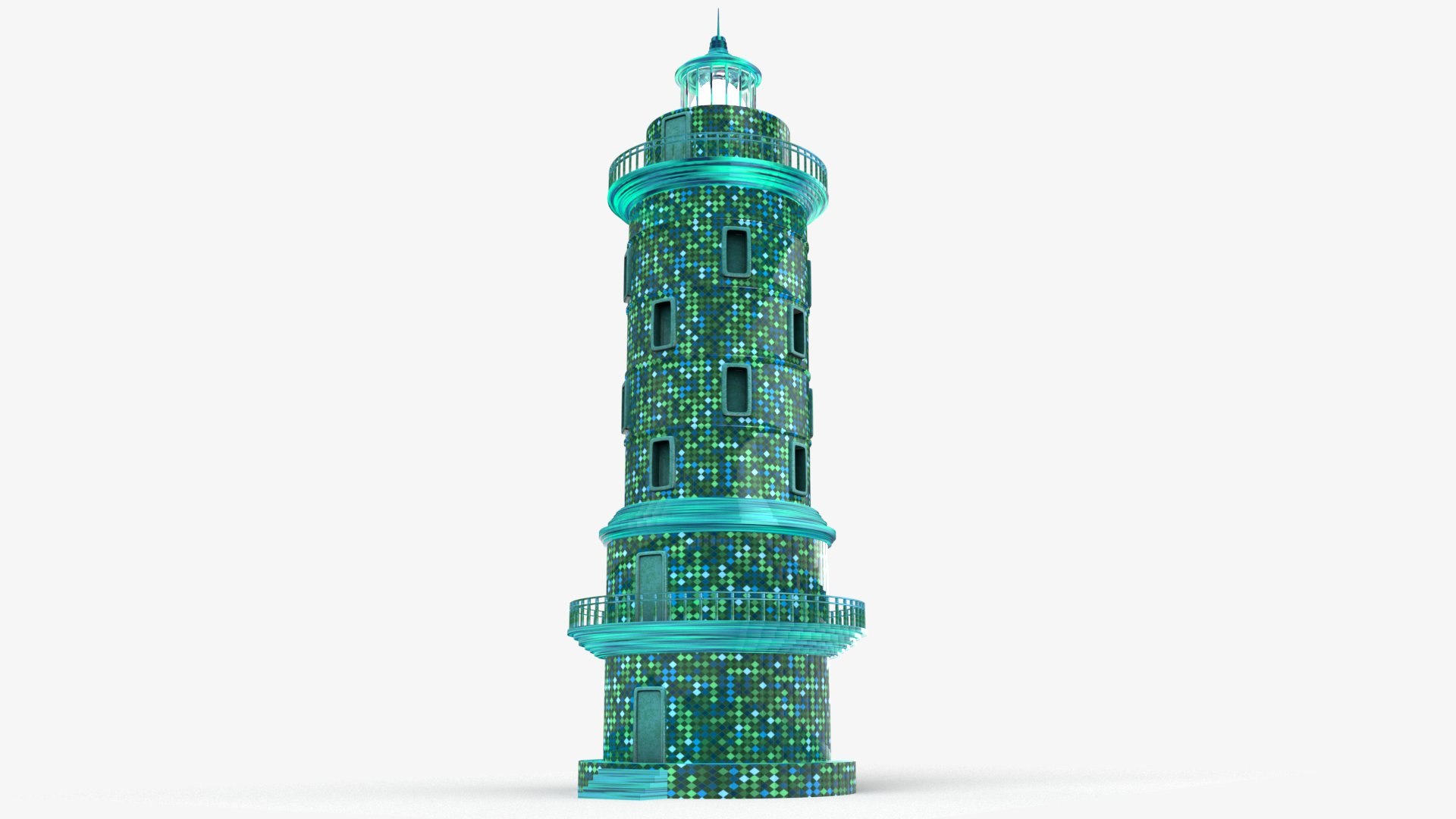 3D Colorful Lighthouse - TurboSquid 2071398