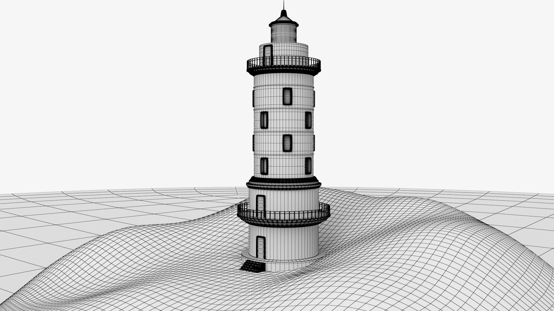 3D Colorful Lighthouse - TurboSquid 2071398