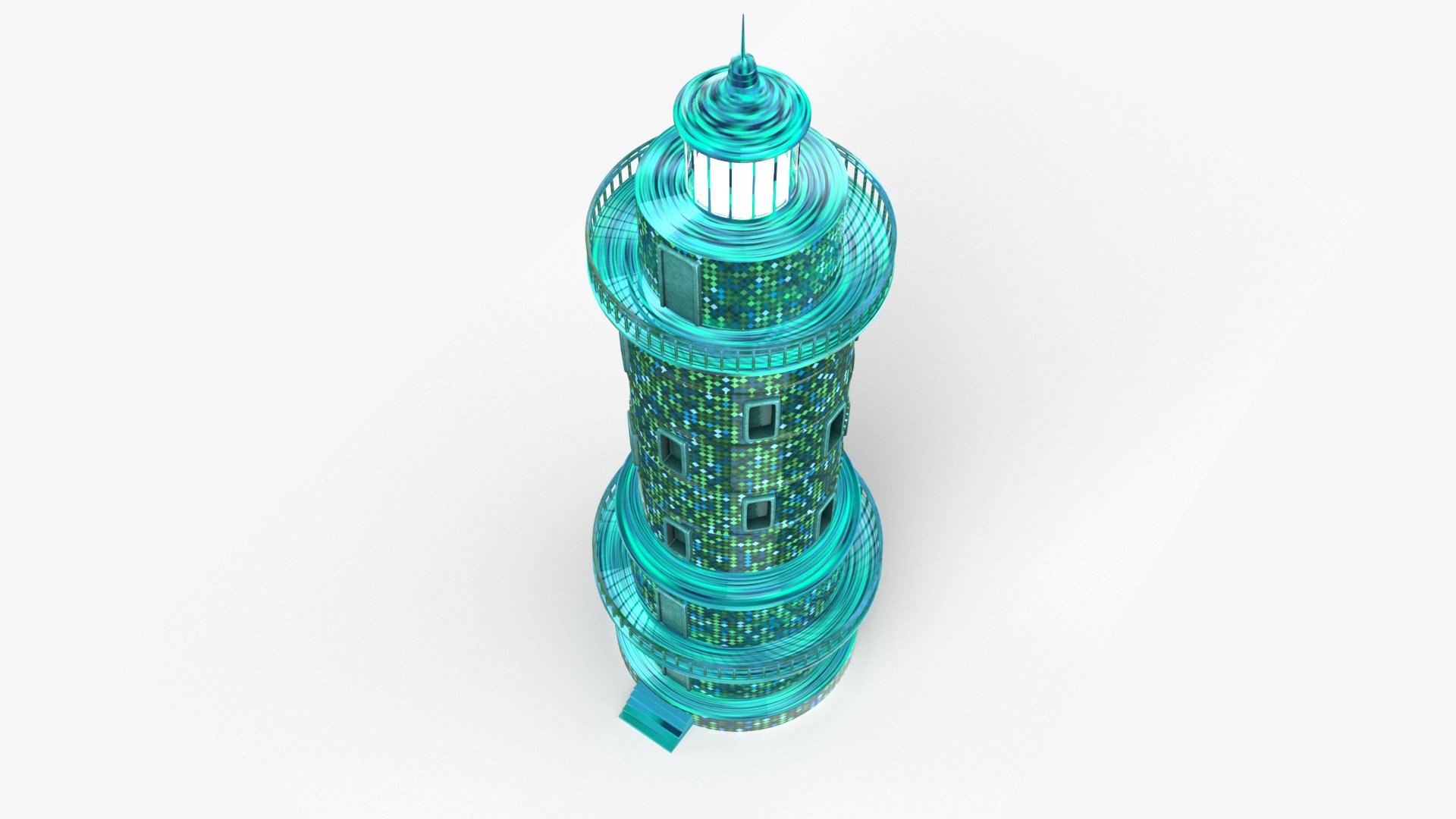 3D Colorful Lighthouse - TurboSquid 2071398