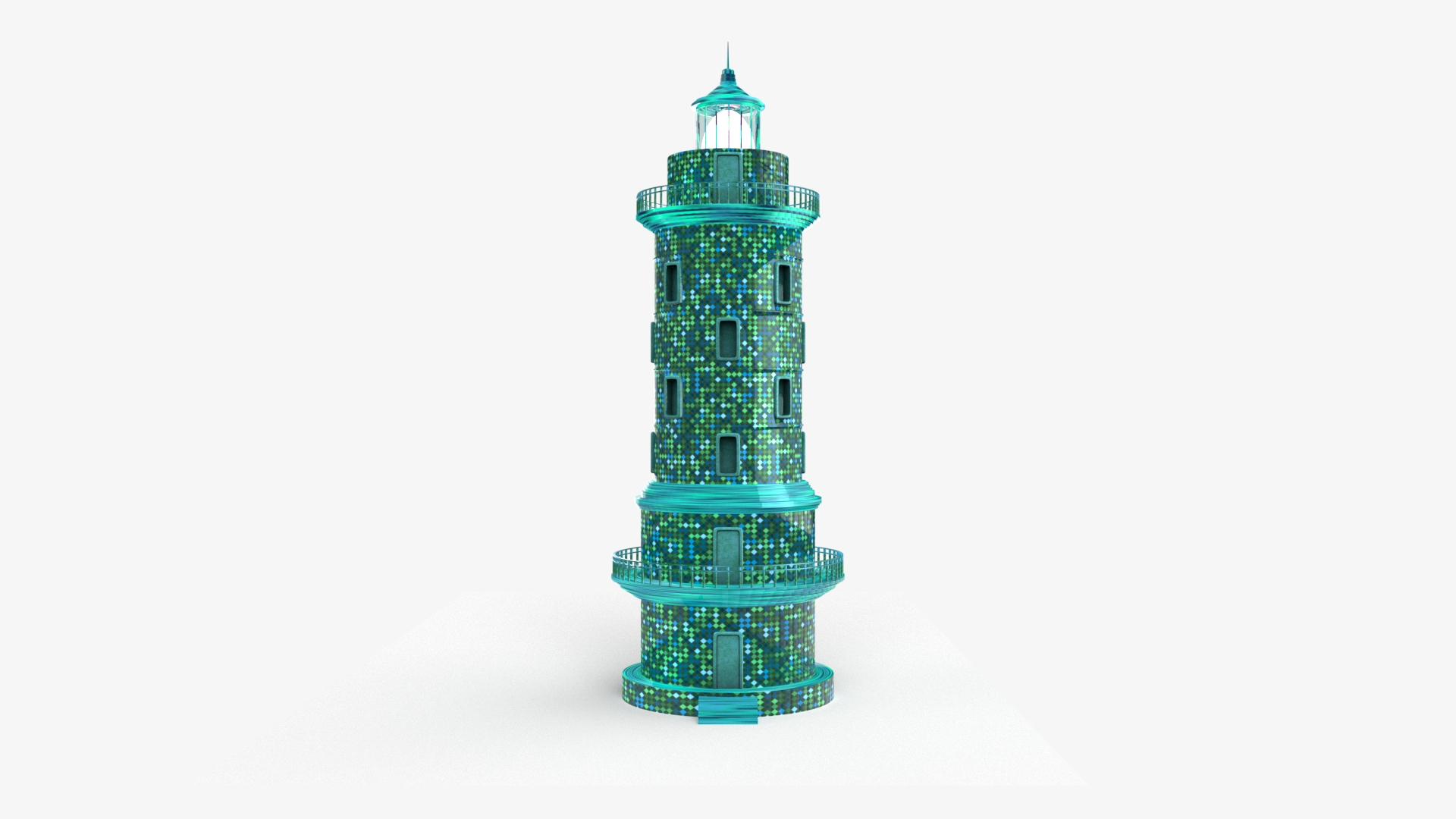 3D Colorful Lighthouse - TurboSquid 2071398