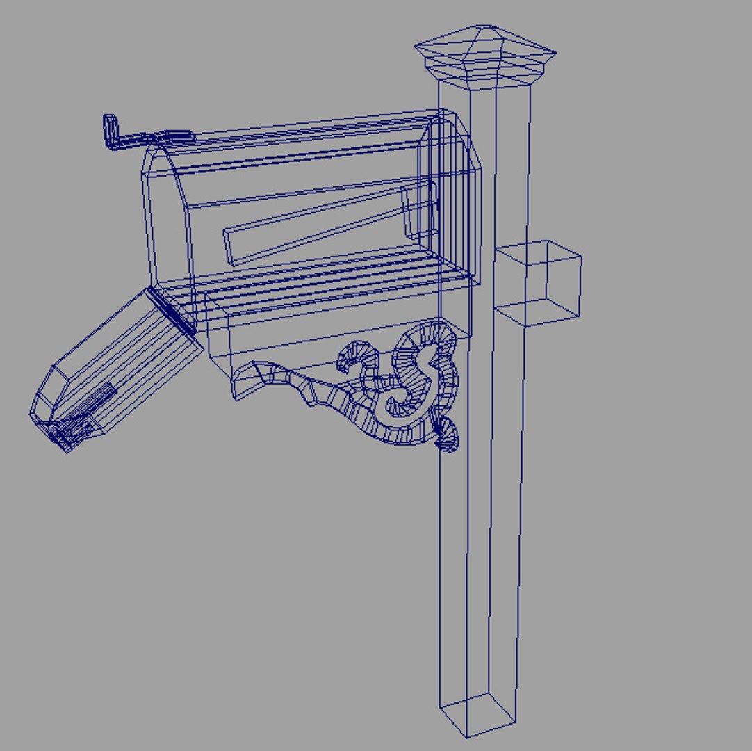 3d model mailbox mail