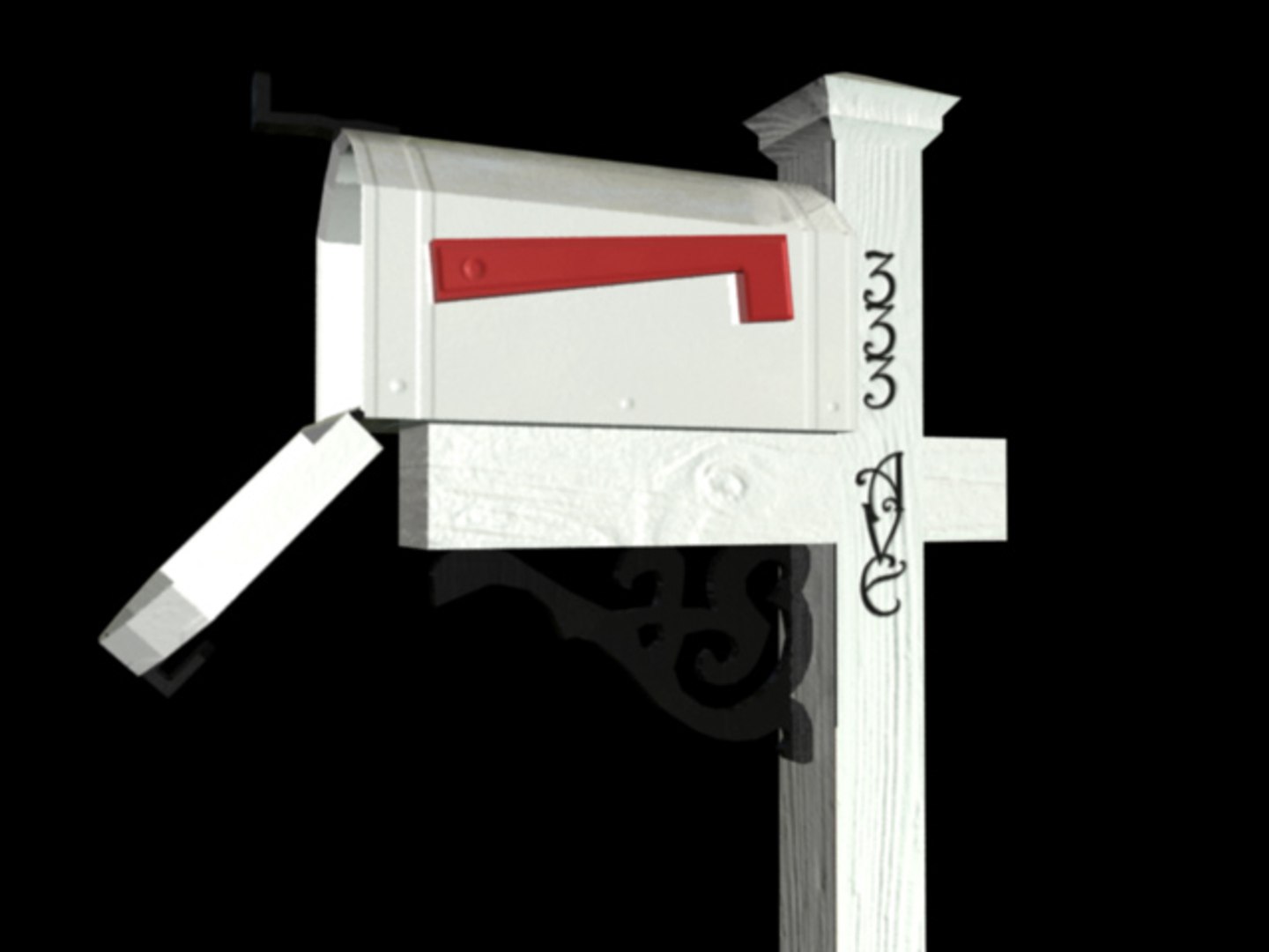 3d model mailbox mail
