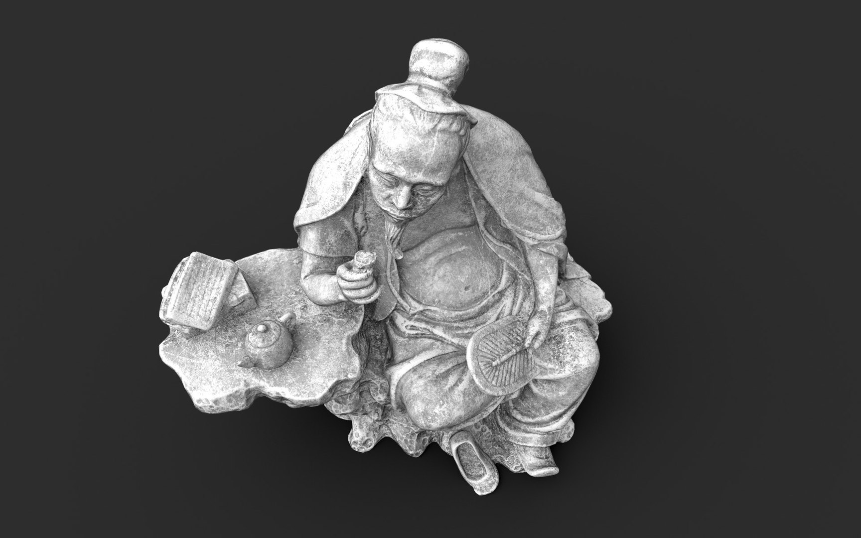 3D China Man Statue Model - TurboSquid 1544112