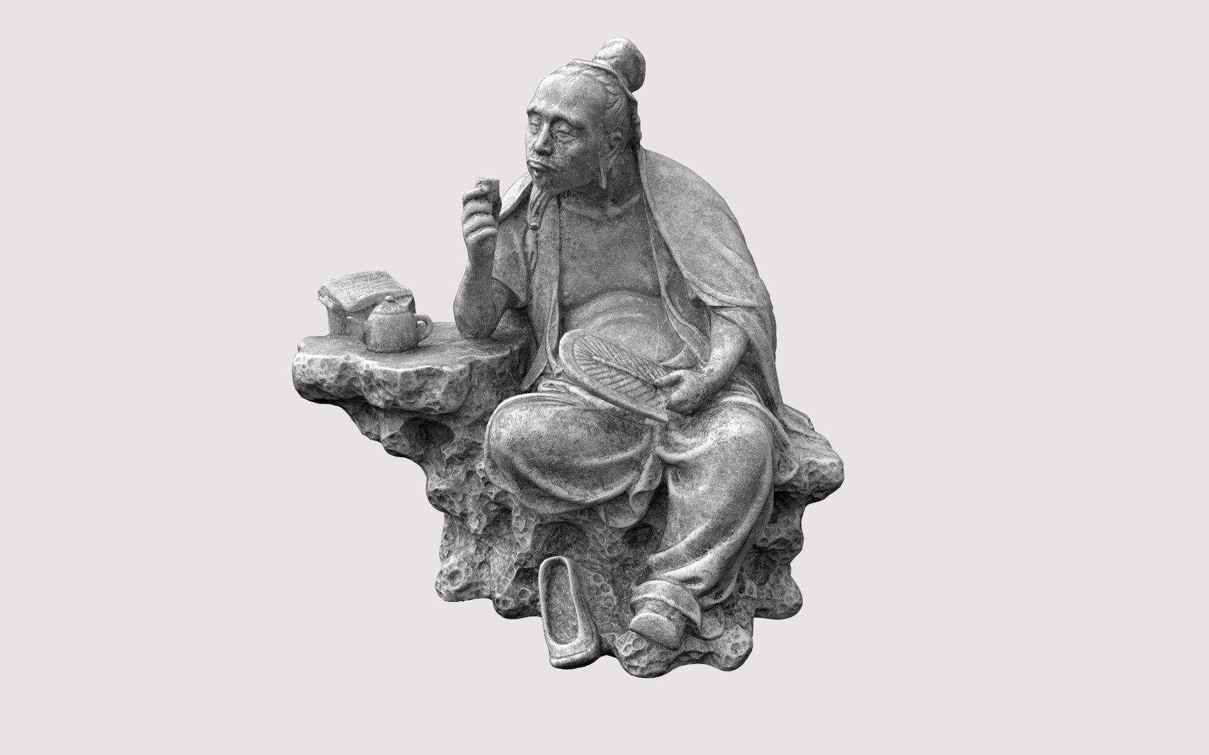 3D China Man Statue Model - TurboSquid 1544112