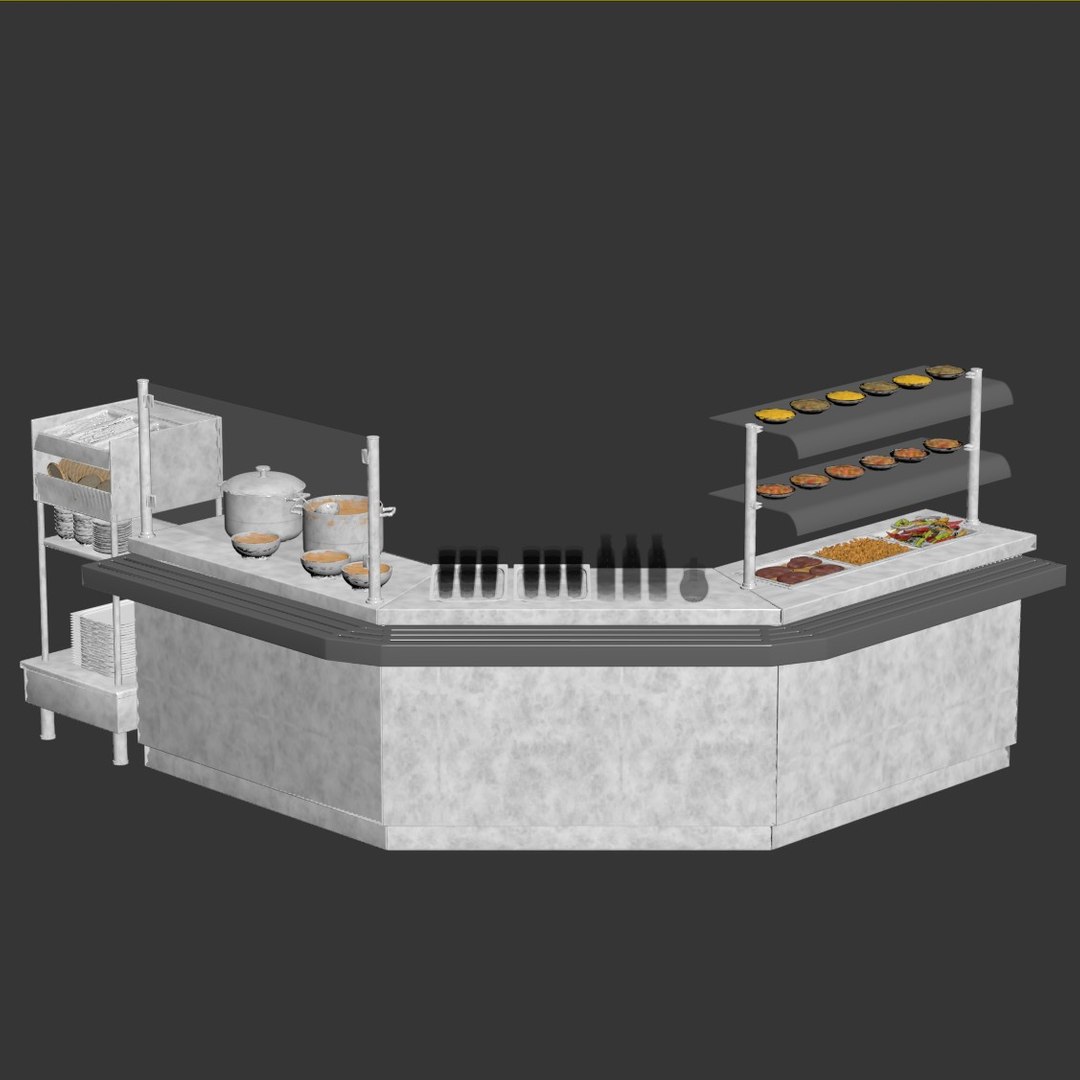 3D Model Food Distribution Line - TurboSquid 1521971