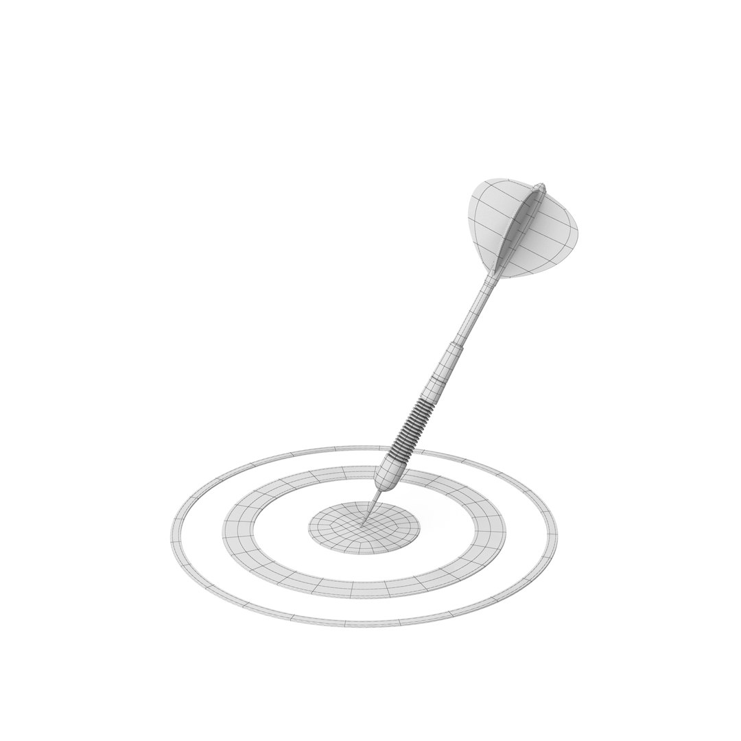 Red Dart On Target 3D - TurboSquid 2204130