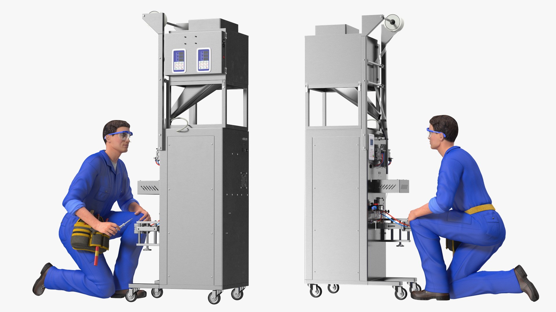 Engineer Repairing Packing Machine Model - TurboSquid 2134546