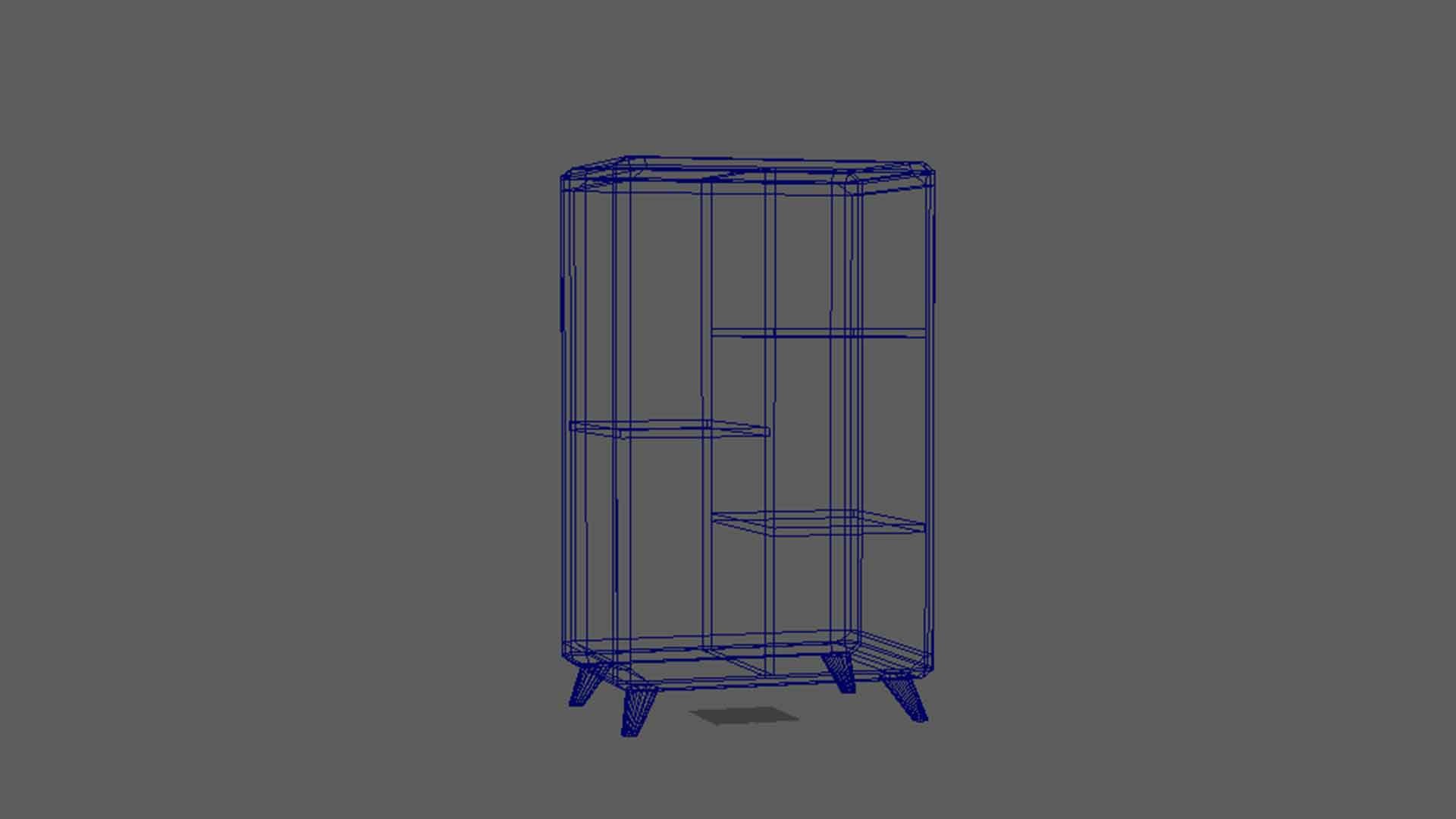 Free 3D Low Poly Wooden Cabinet - TurboSquid 2374706