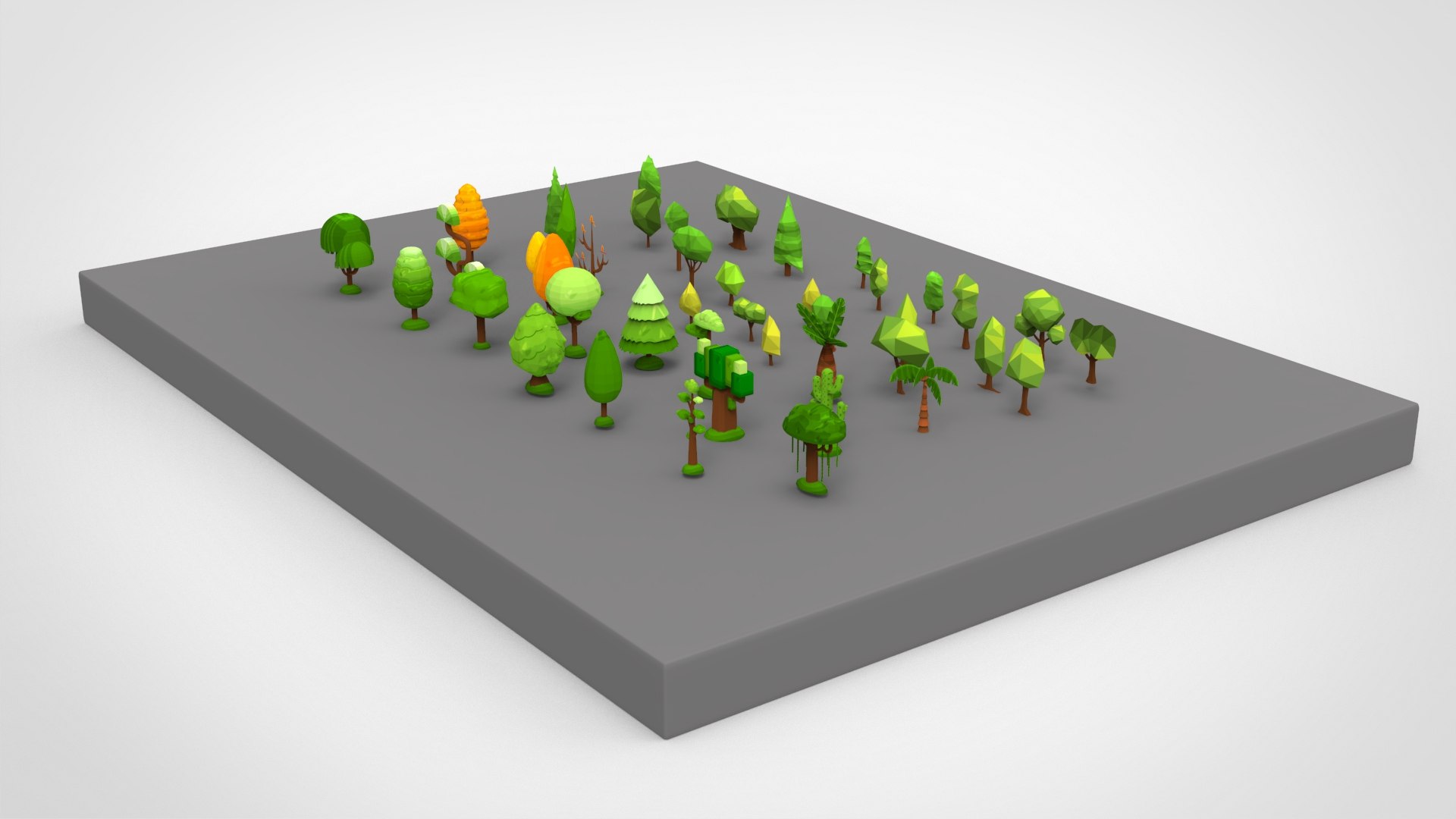 Tree pack low poly 3D - TurboSquid 2076253