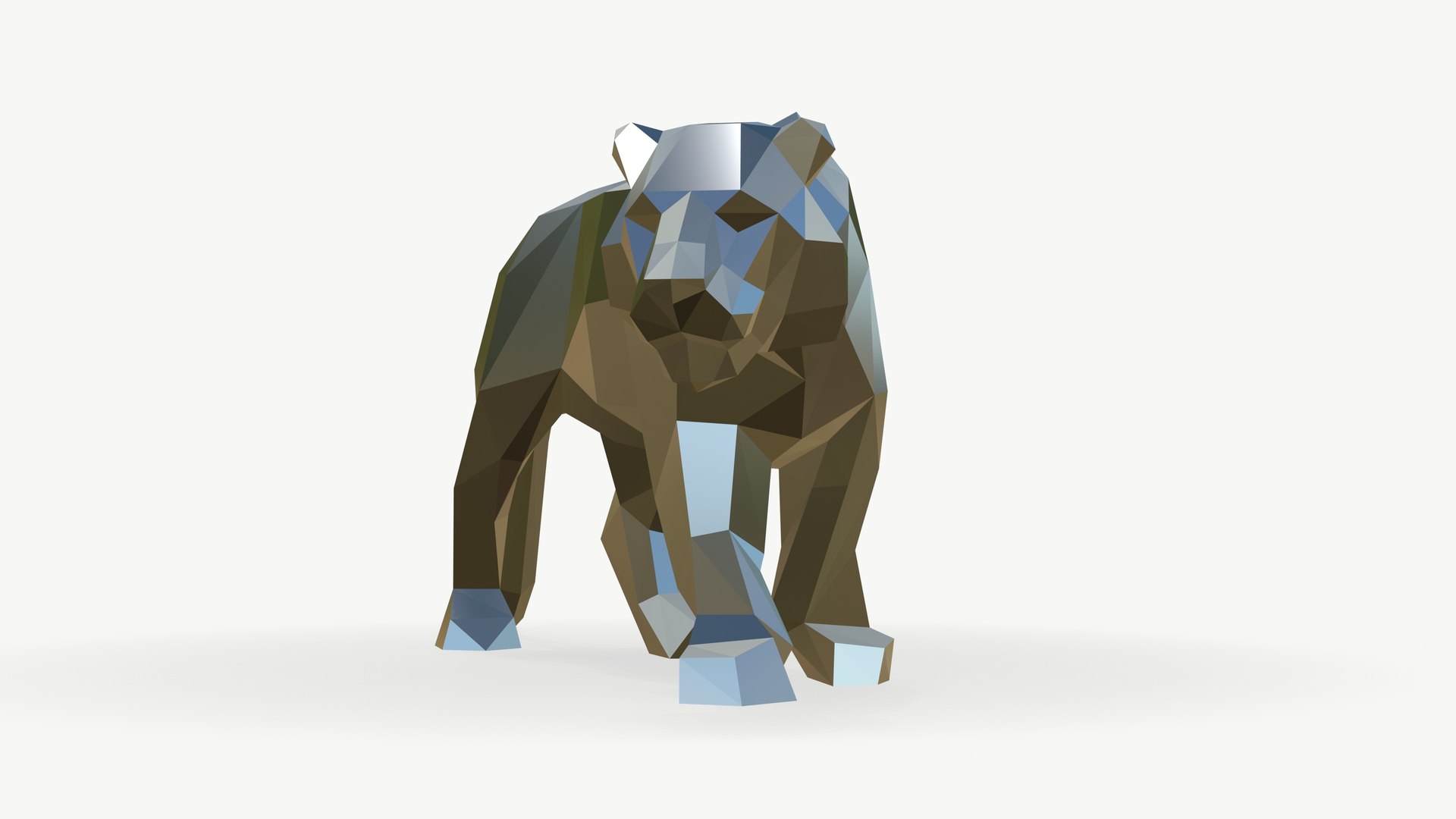 3D Tiger Statue Low Poly Model - TurboSquid 2072117