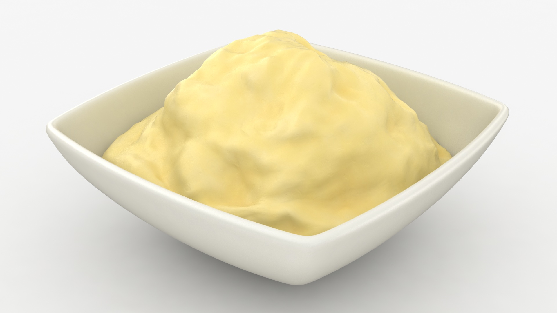 Realistic Mashed Potatoes Bowl Model - TurboSquid 1483718