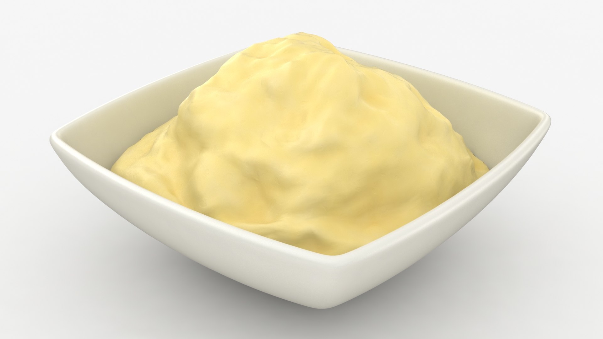 Realistic Mashed Potatoes Bowl Model - TurboSquid 1483718