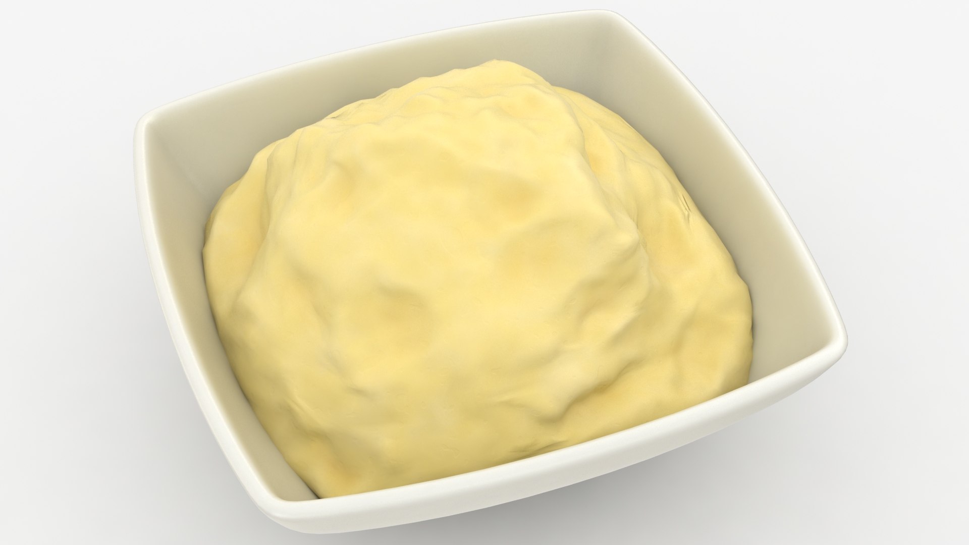 Realistic Mashed Potatoes Bowl Model - TurboSquid 1483718