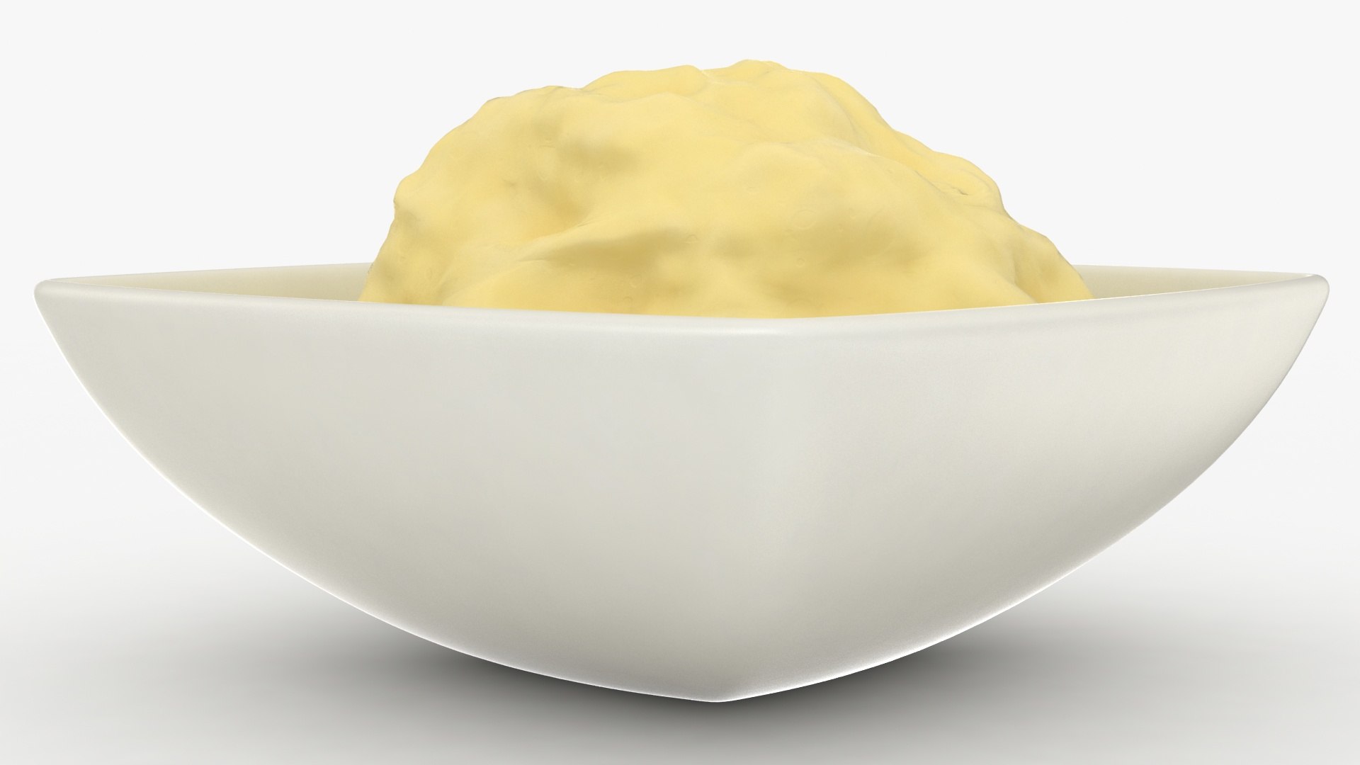 Realistic Mashed Potatoes Bowl Model - TurboSquid 1483718